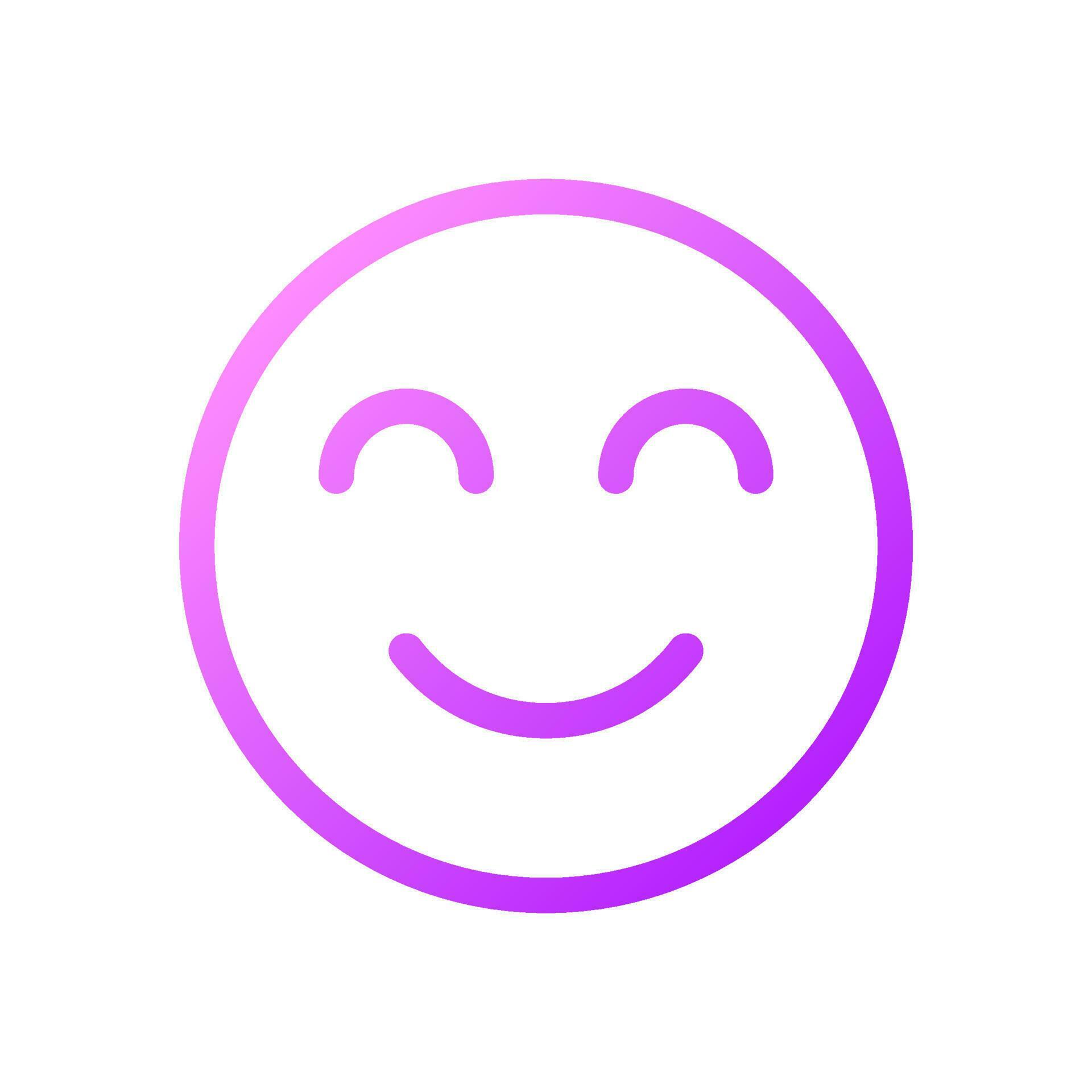 Contented face pixel perfect gradient linear ui icon. Pleased and ... Contented face pixel perfect gradient linear ui icon. Pleased and ...