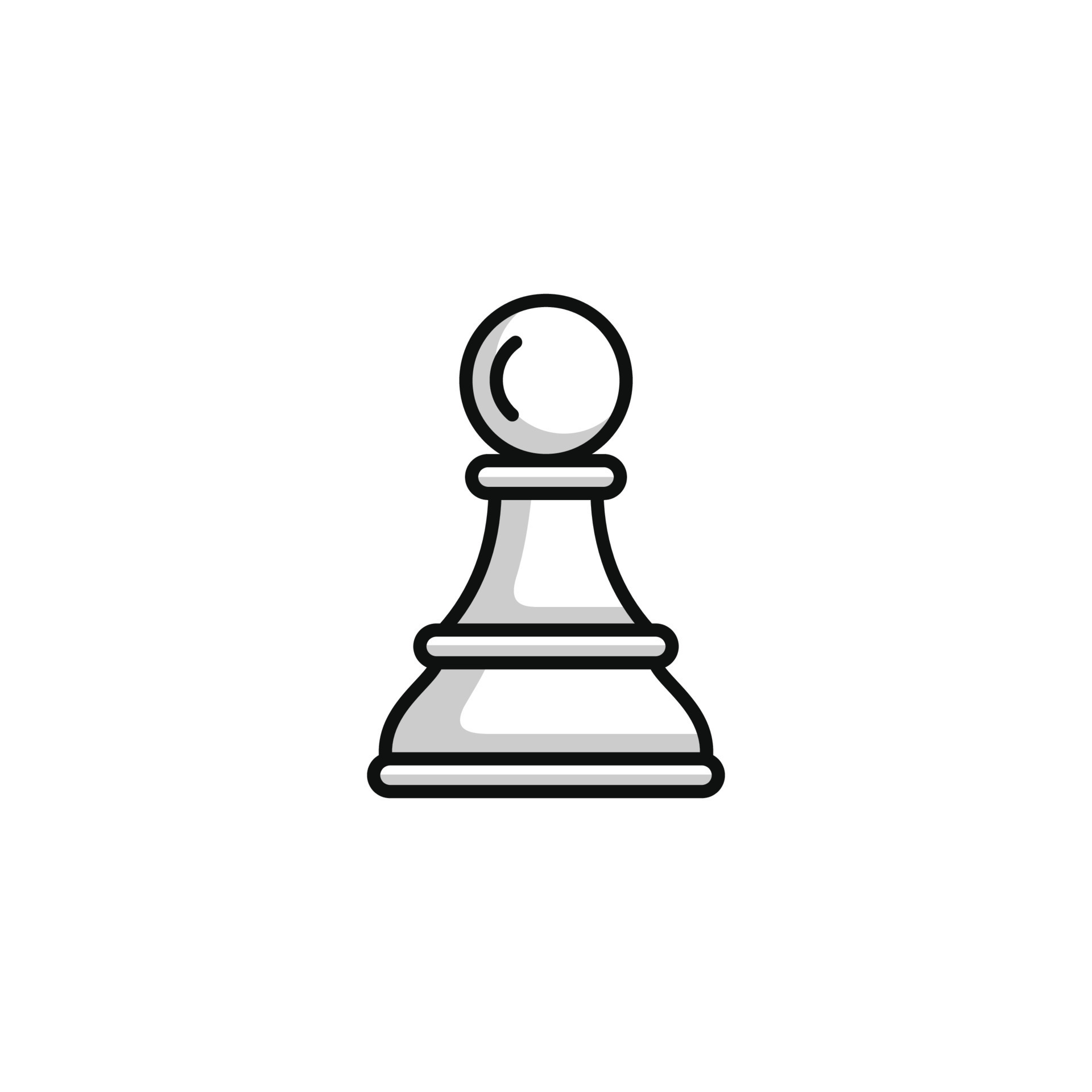 Pawn chess icon isolated on white background 24338589 Vector Art at Vecteezy