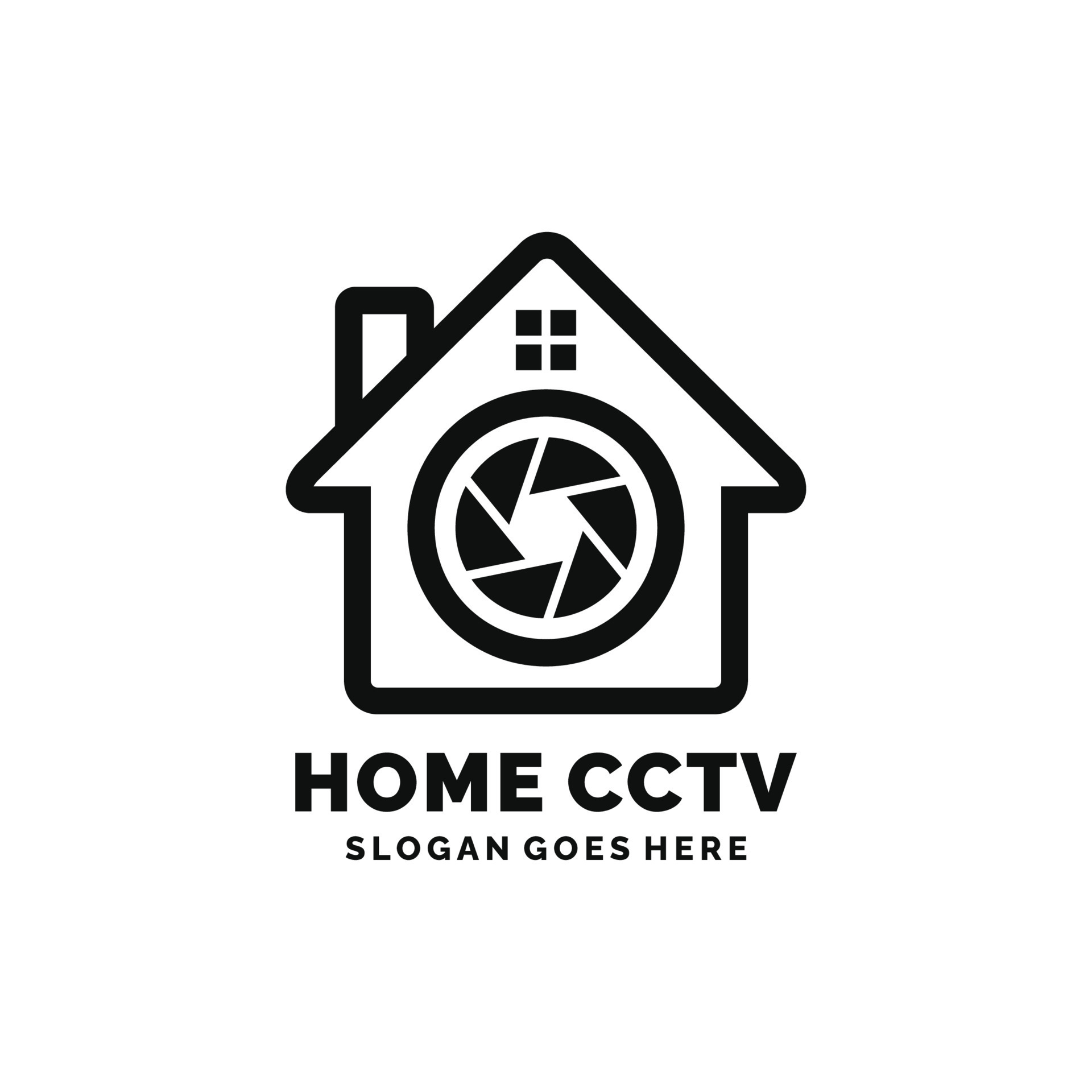 hogar cctv logo diseño vector ilustración 24338747 Vector en Vecteezy