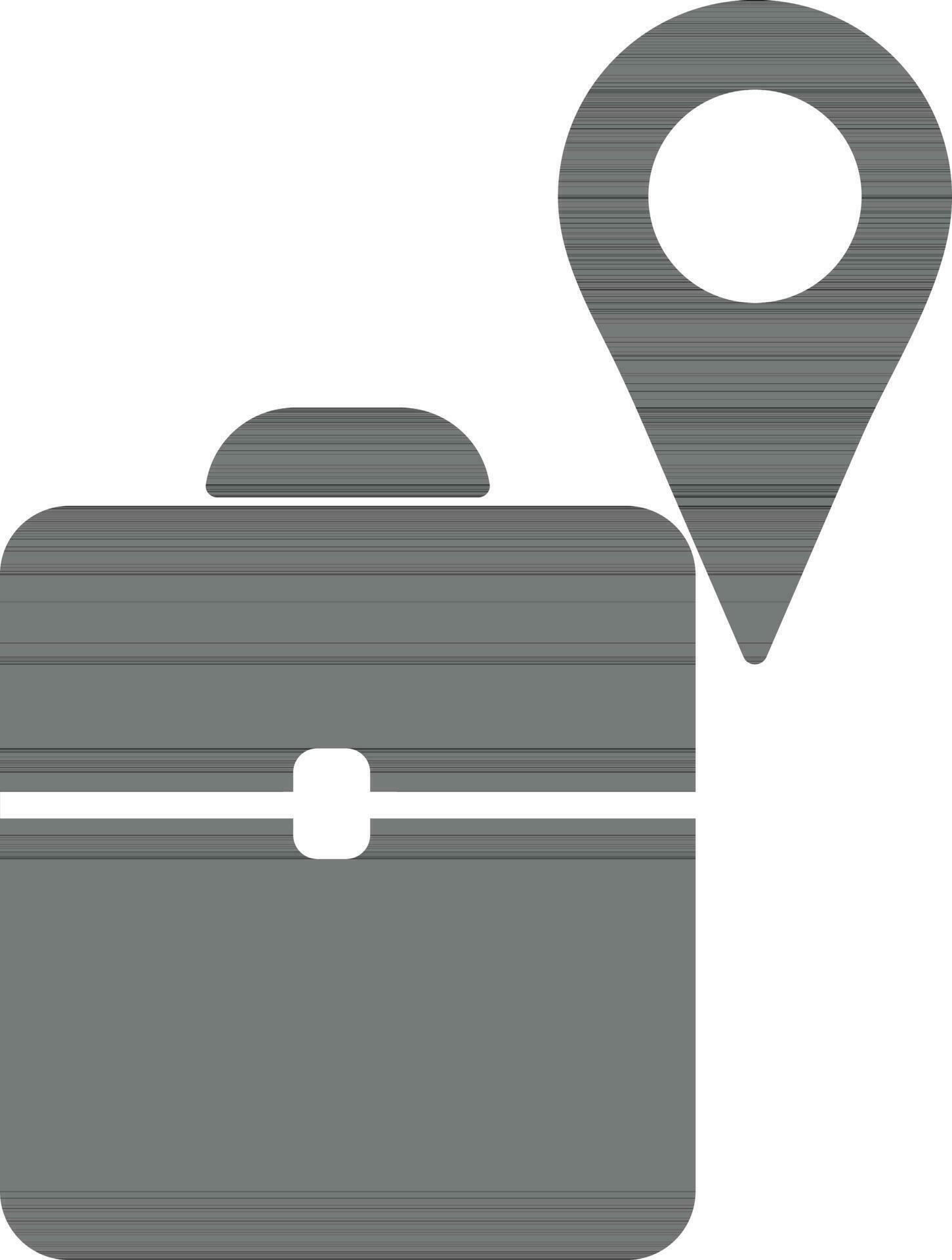 Briefcase with map pointer. 24341456 Vector Art at Vecteezy