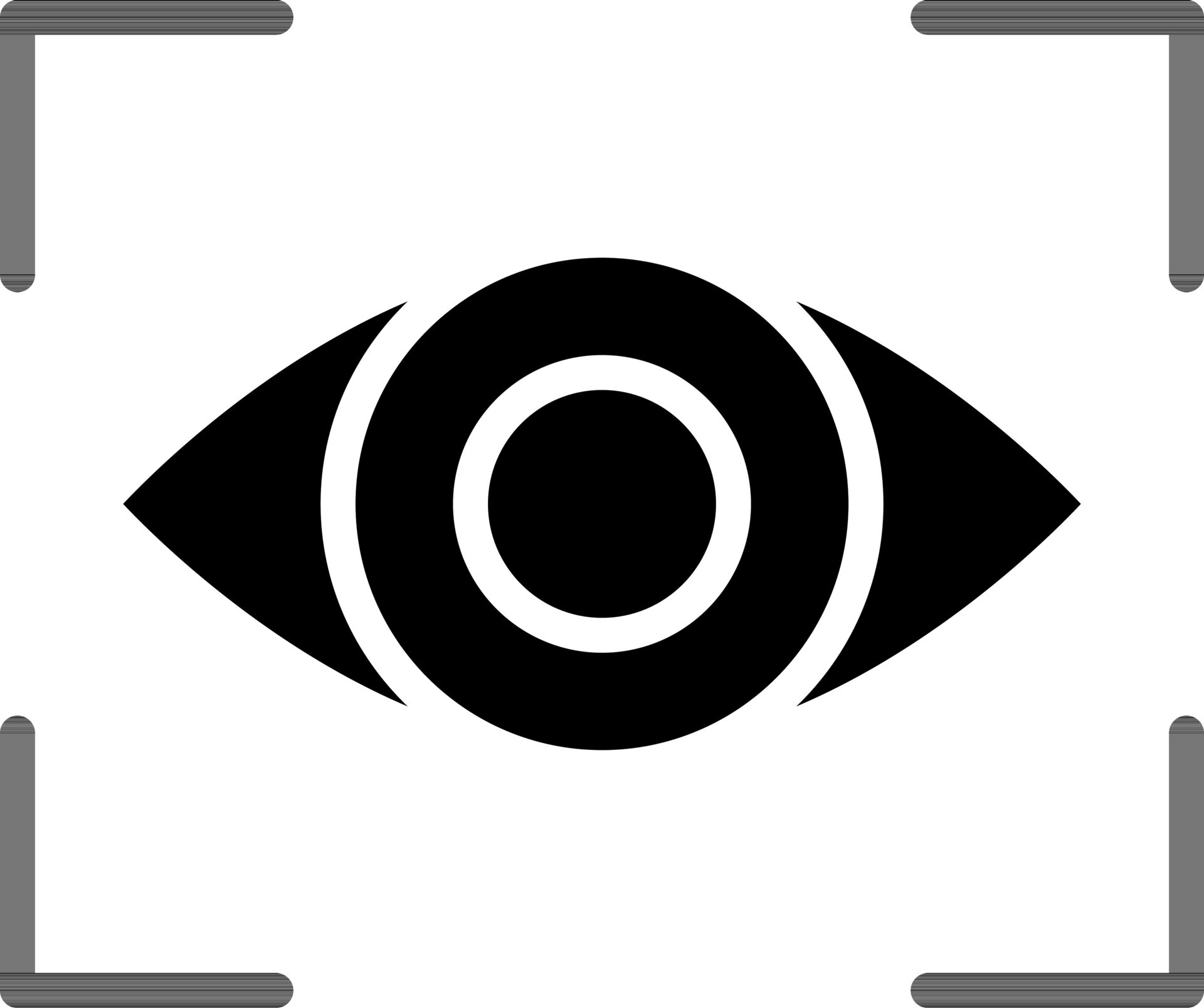 Eye Focus Icon In Black And White Color. 24343629 Vector Art at Vecteezy