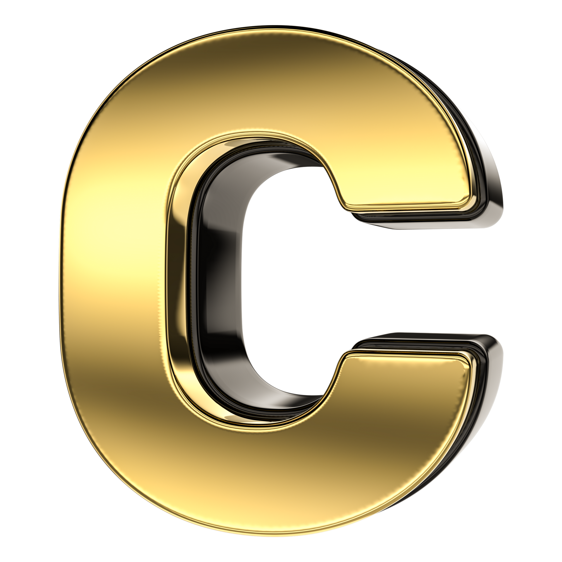 letra C oro con negro 3d hacer 24345551 PNG letra C oro con negro 3d hacer 24345551 PNG