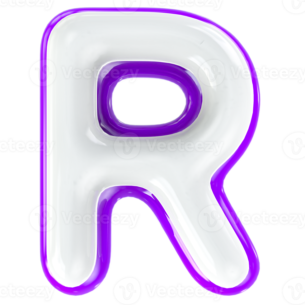 R Letter 3D Render 24345681 PNG