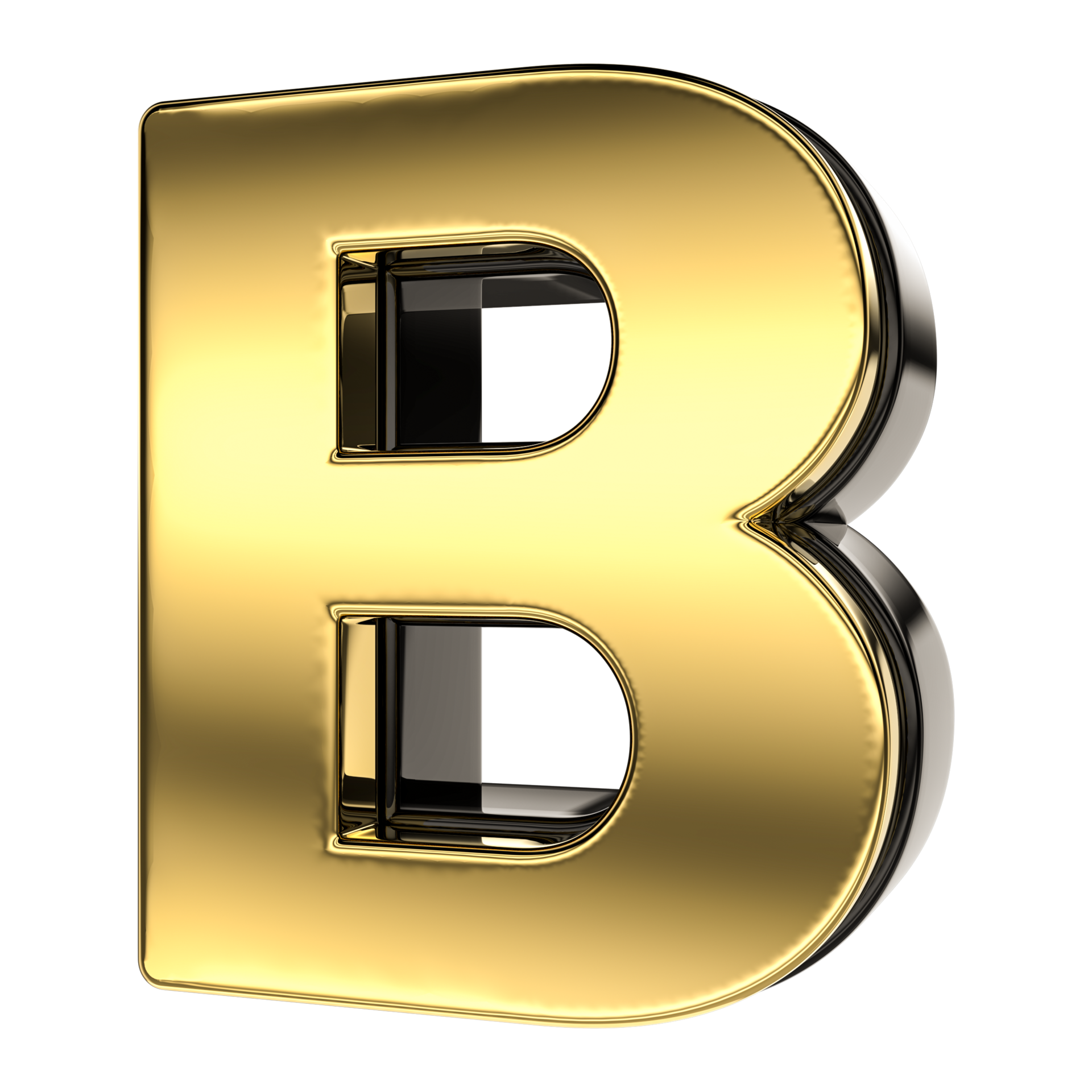 Letter B Gold