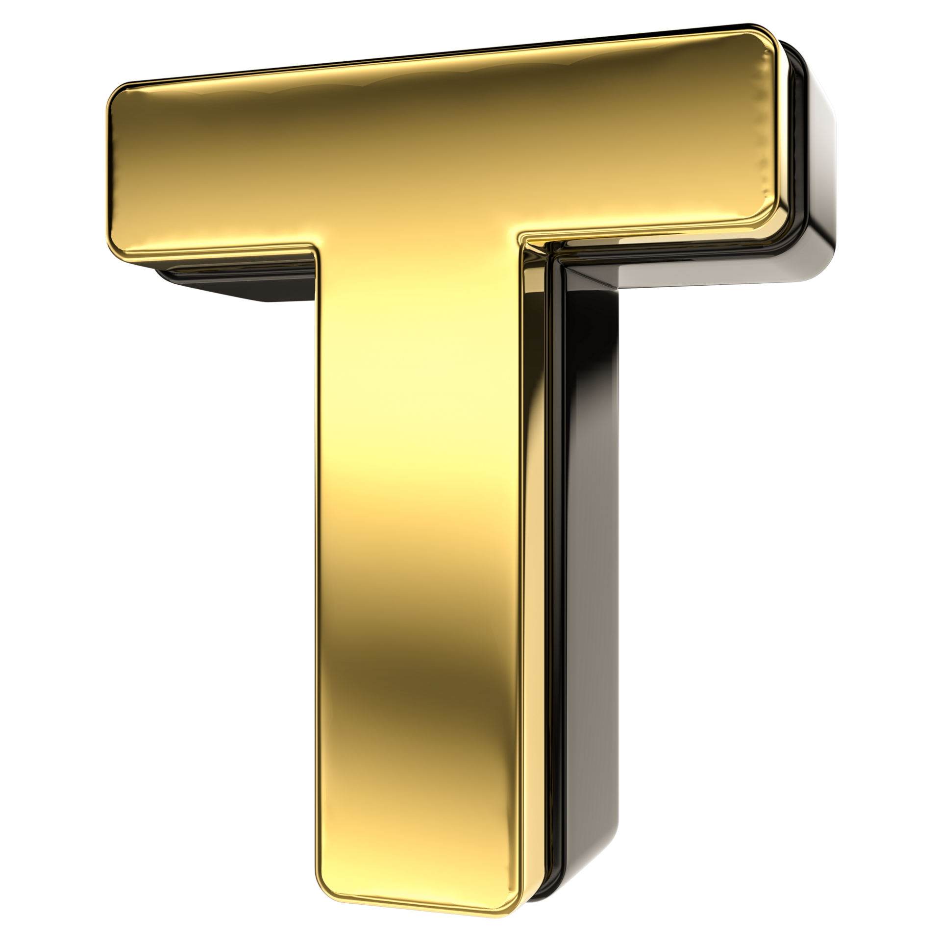 Gold Letter T