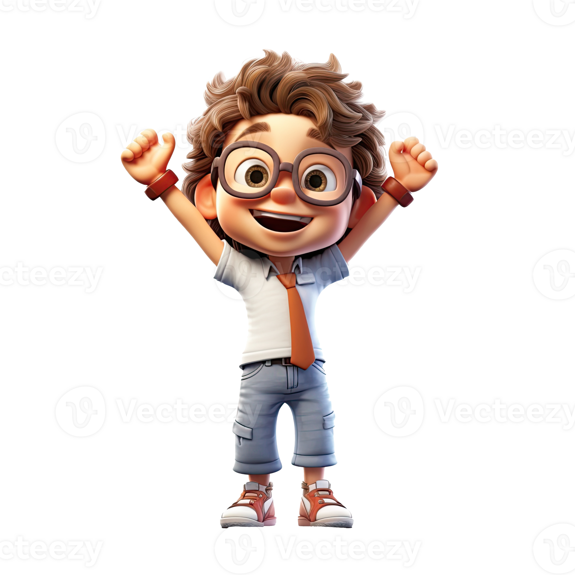 3D happy cartoon boy on transparent background. 24346351 PNG 3D happy cartoon boy on transparent background. 24346351 PNG