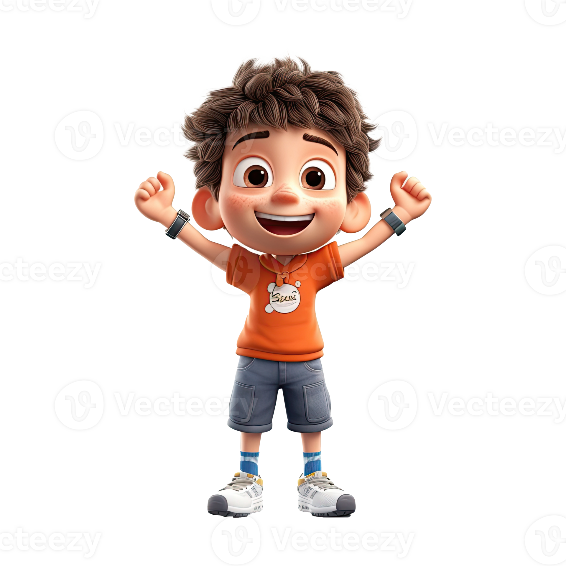 3D happy cartoon boy on transparent background. 24346383 PNG 3D happy cartoon boy on transparent background. 24346383 PNG