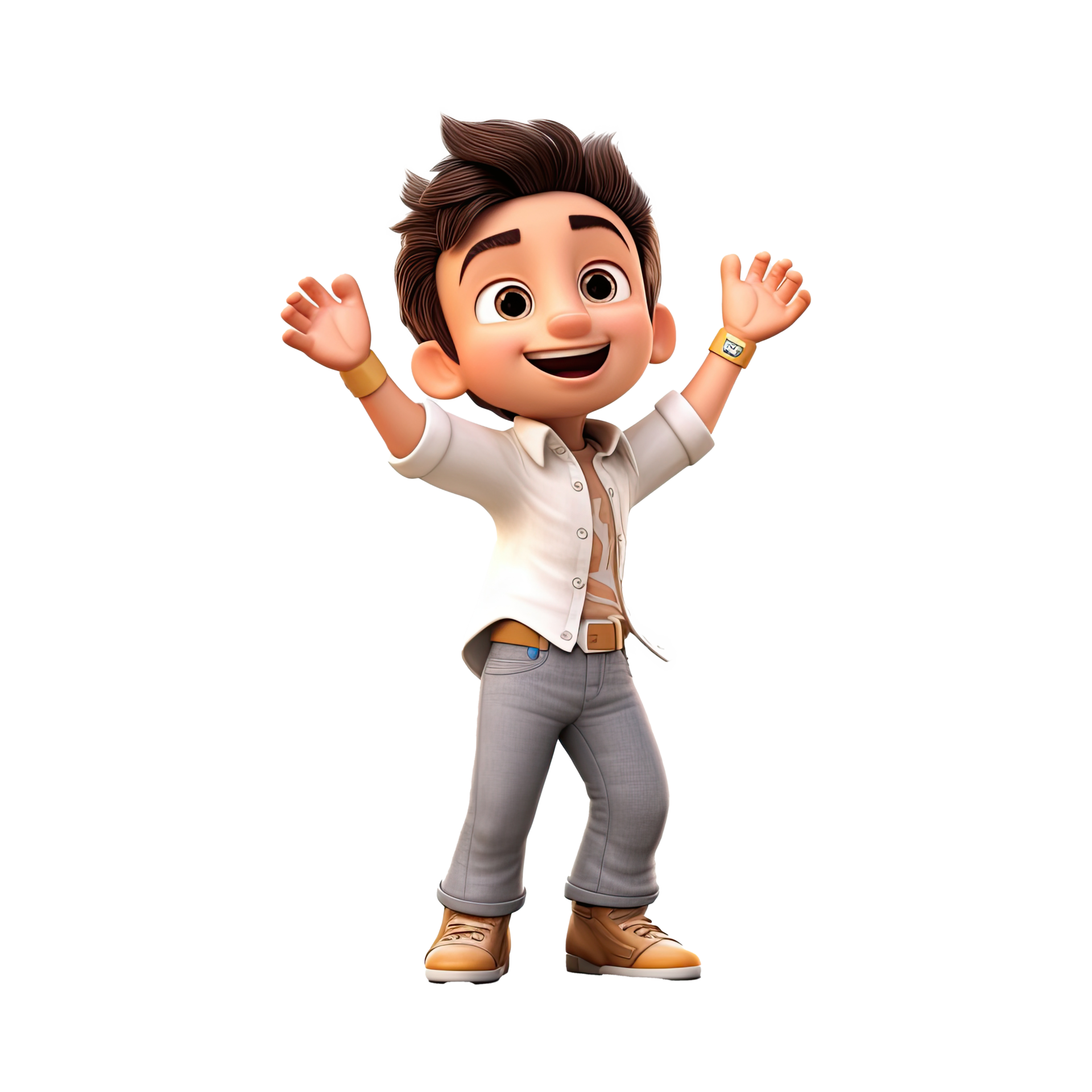 3D happy cartoon boy on transparent background. 24346446 PNG 3D happy cartoon boy on transparent background. 24346446 PNG