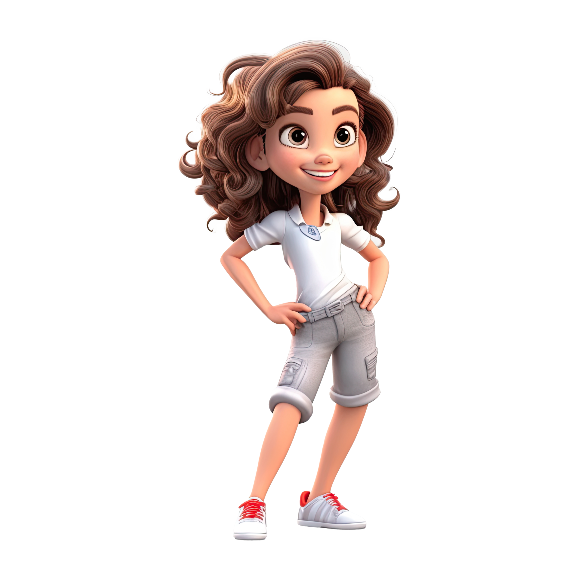 3D happy cartoon girl on transparent background. 24346466 PNG 3D happy cartoon girl on transparent background. 24346466 PNG