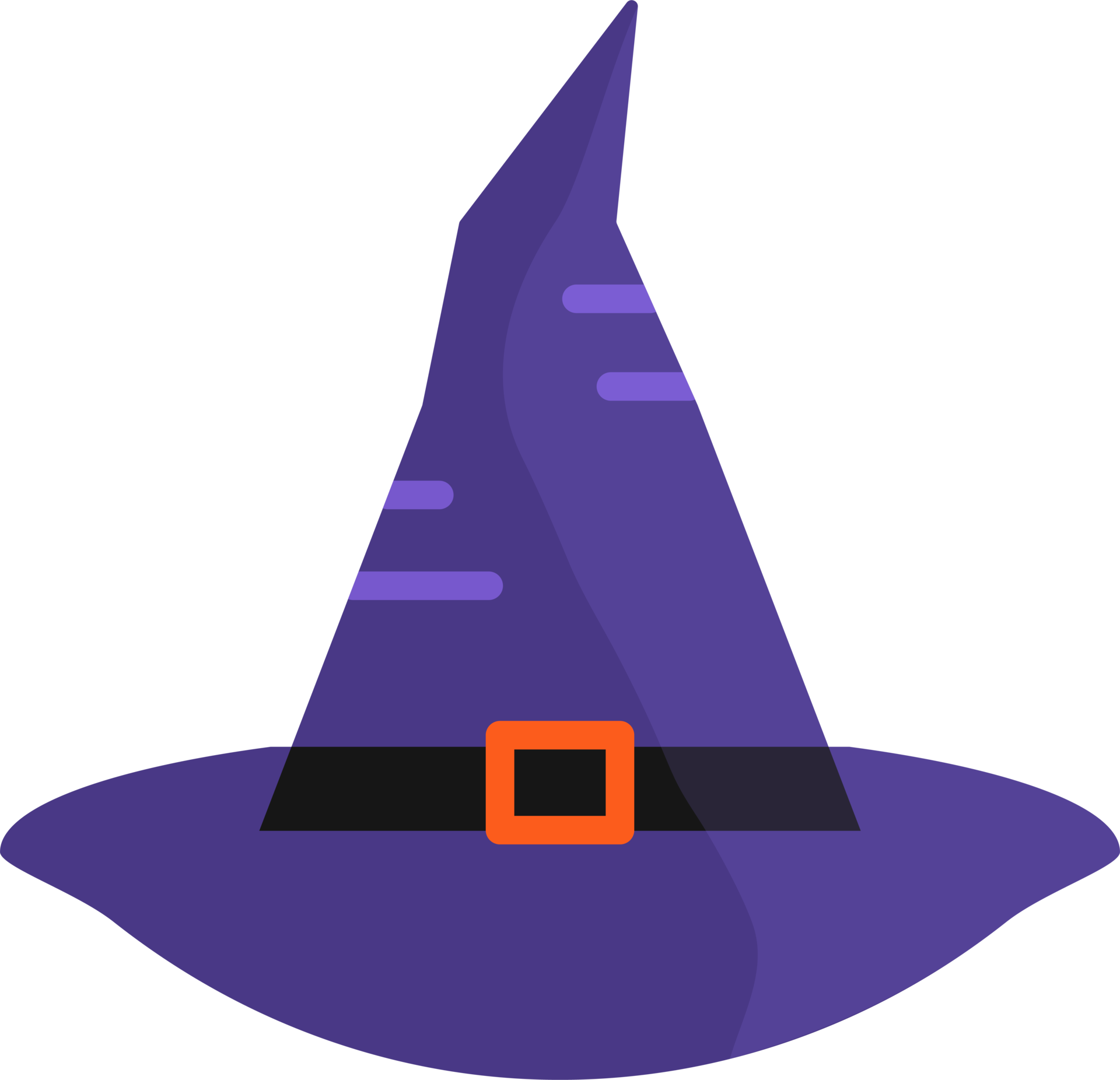 Witch hat cartoon flat design elements. 24347664 PNG Witch hat cartoon flat design elements. 24347664 PNG