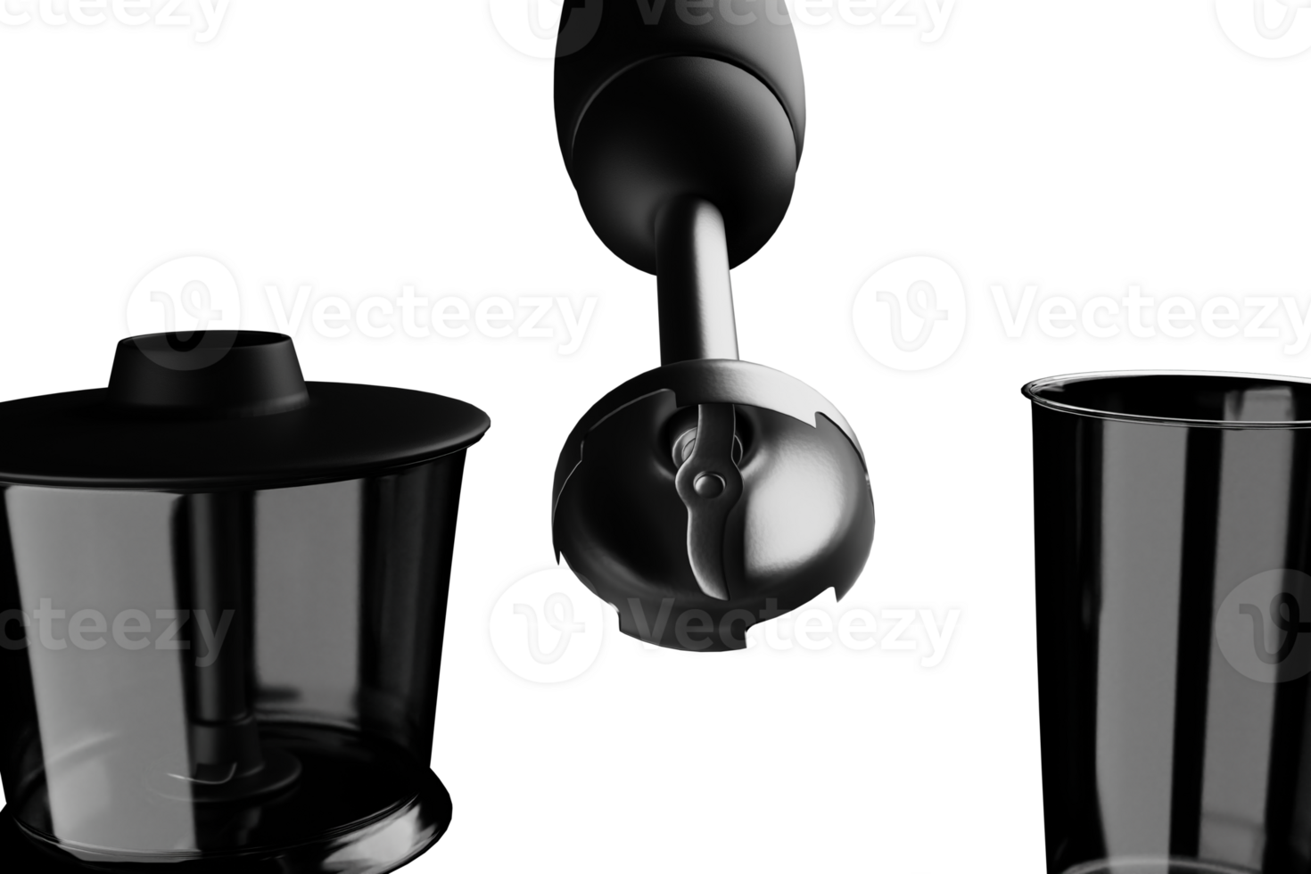 Hand Black Blender With Accessories 24348084 Png