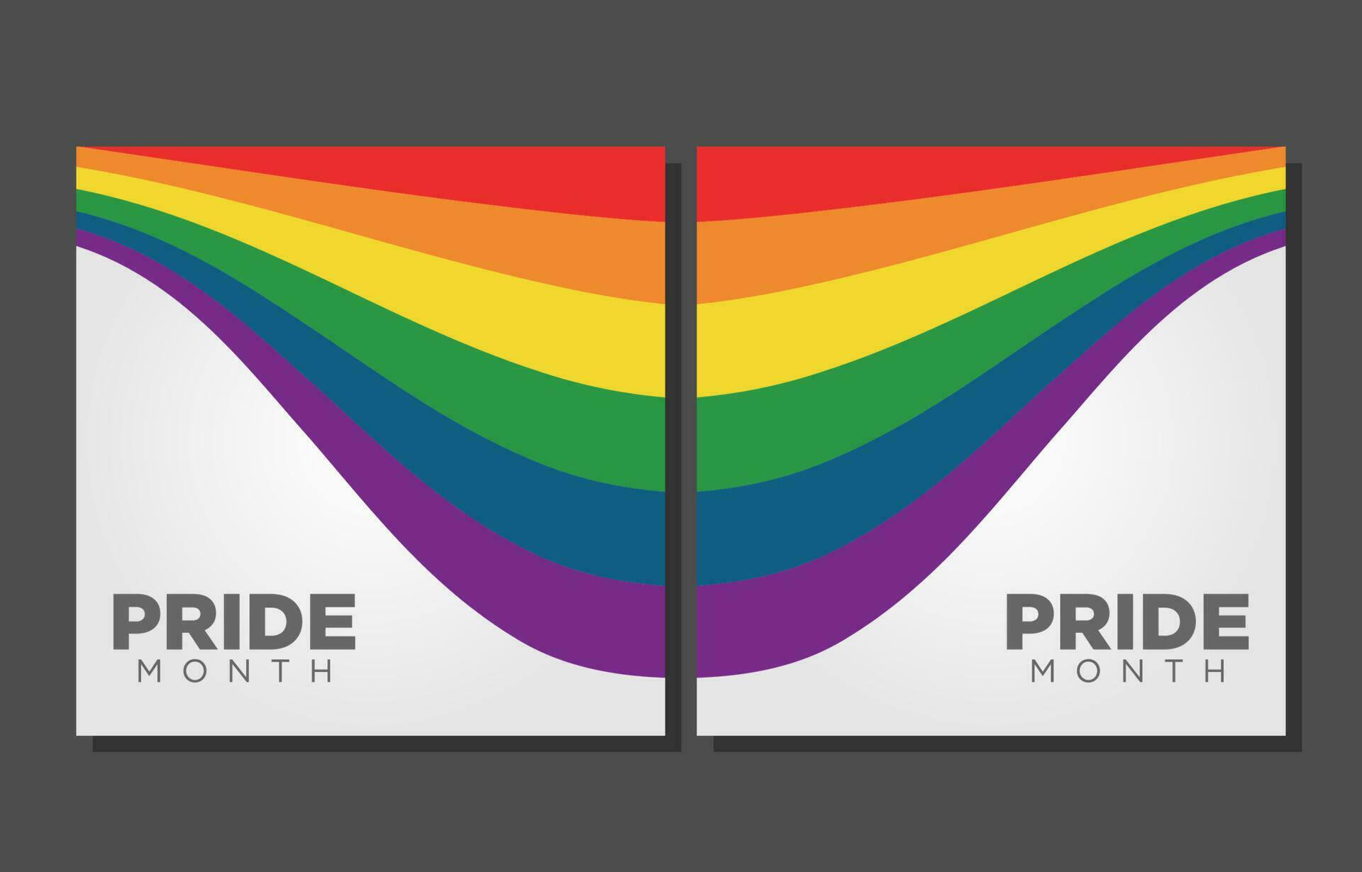 pride month social media post collection background 24348824 Vector Art ...