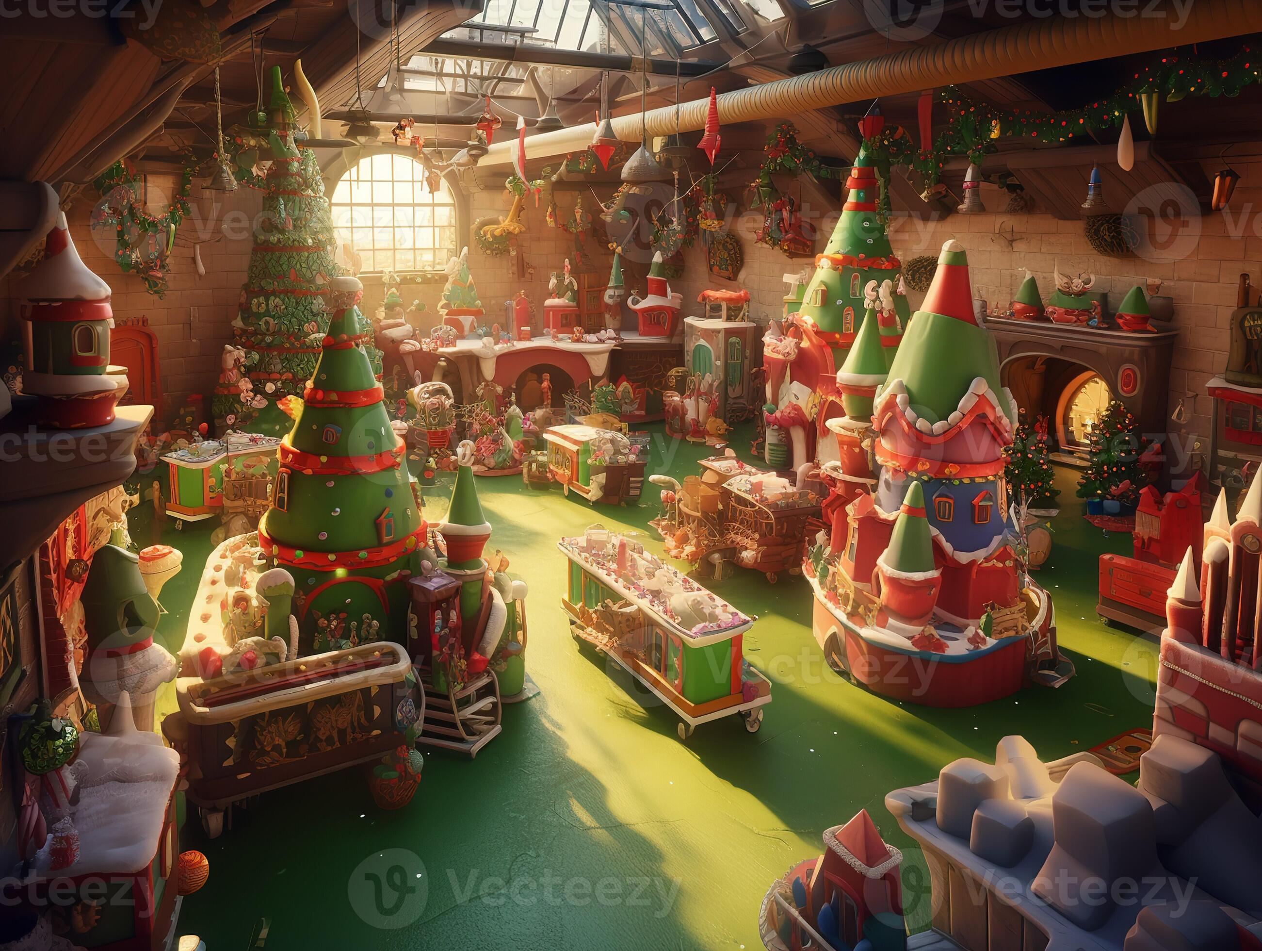 Santa's Toy Factory in 3D 24351567 Stock Photo at Vecteezy