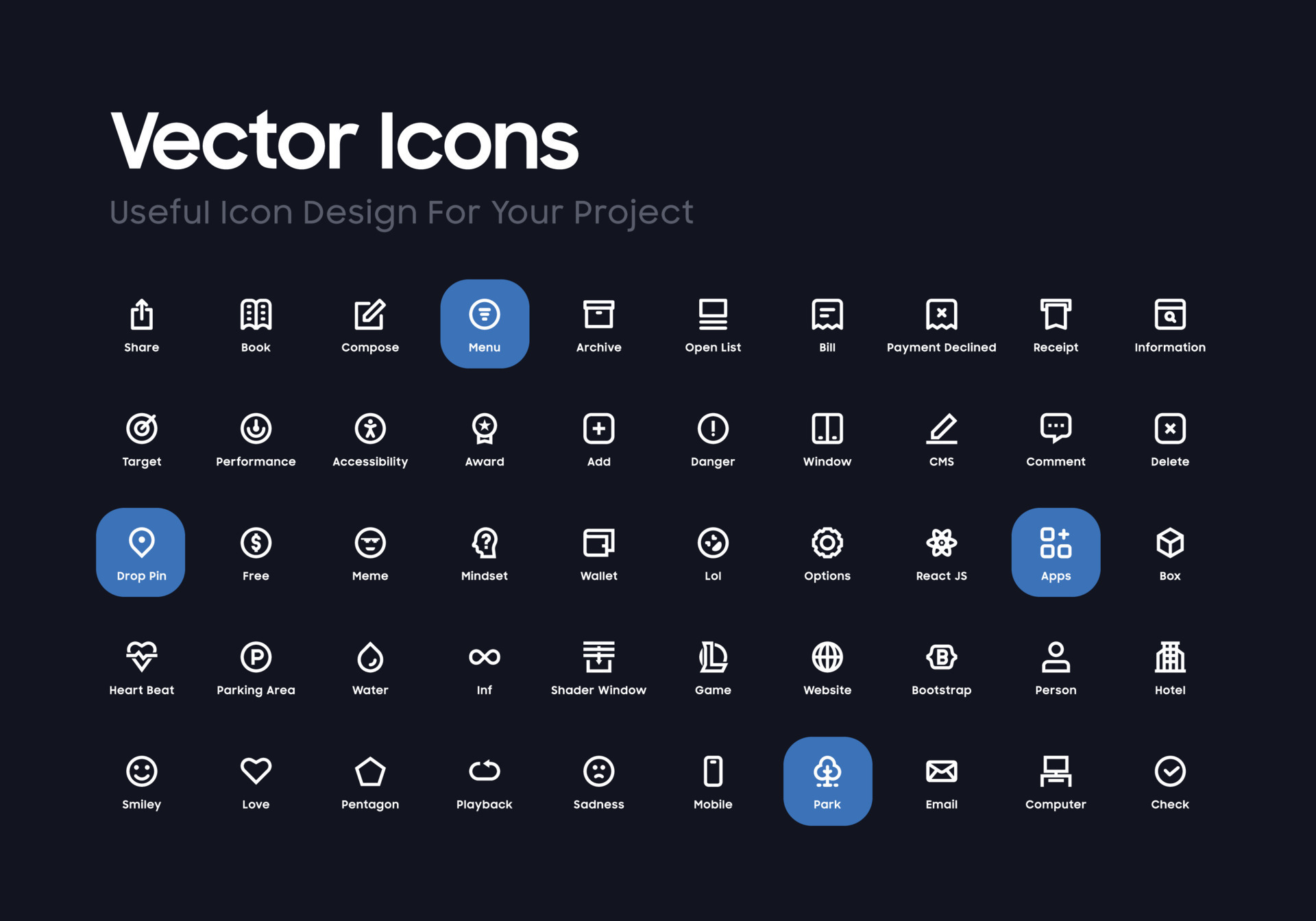 Collection of Vector Icon Design Resources With Beautiful Minimalist ...