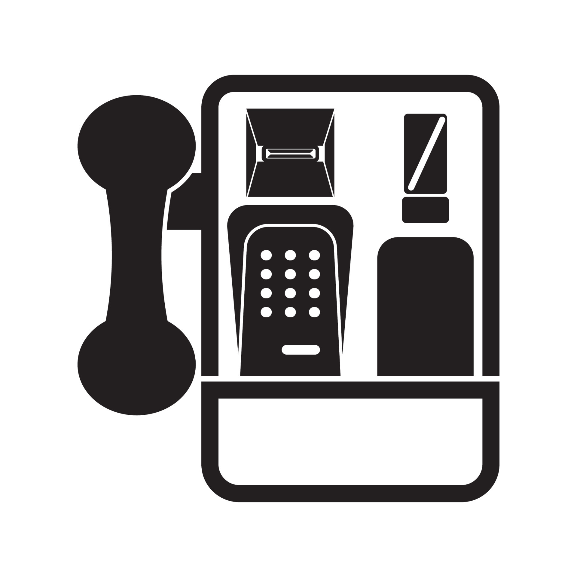 Payphone symbol icon, logo vector illustration design template 24354639 Vector Art at Vecteezy