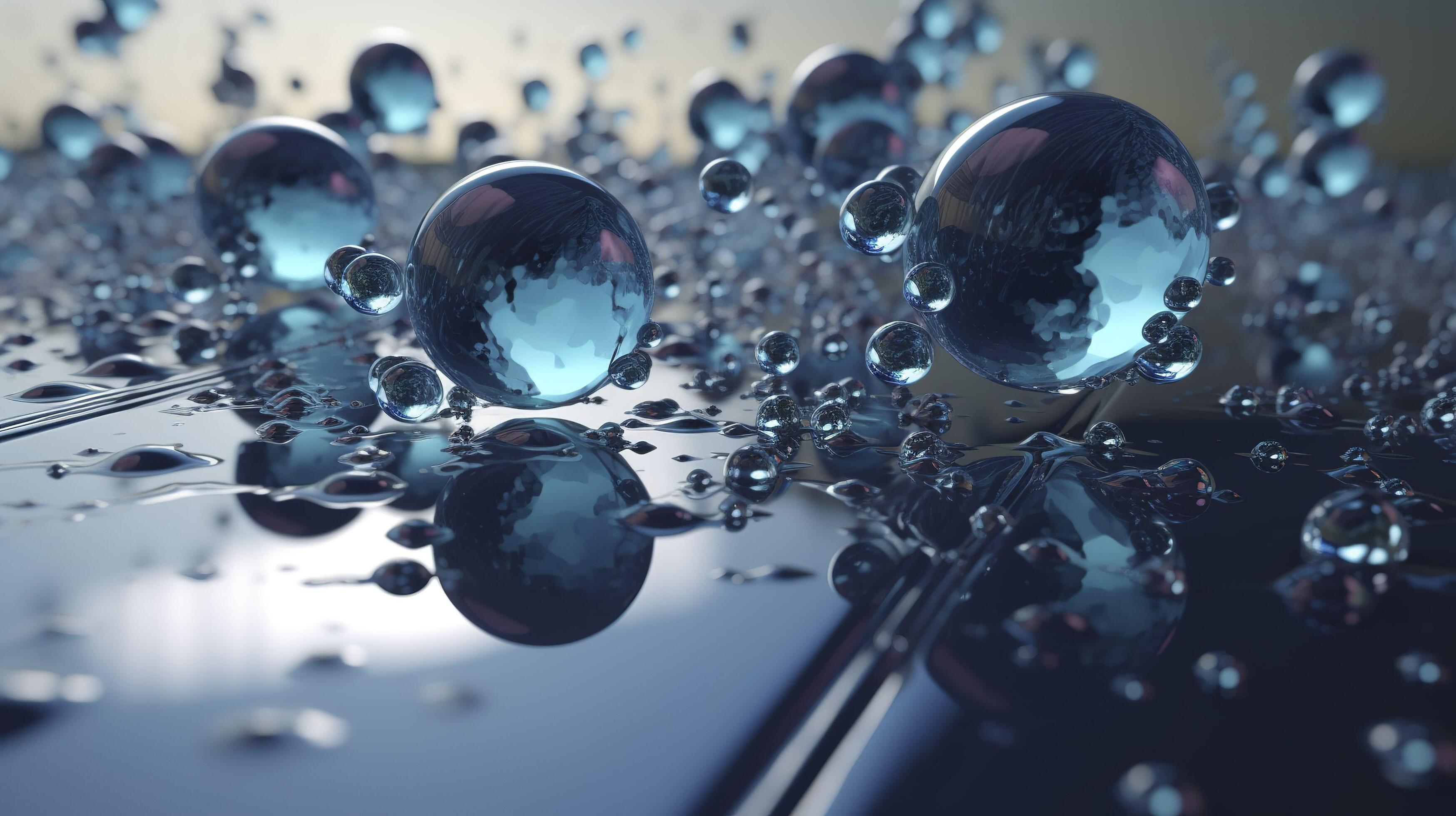 Hydrogen Molecule Or Atom Abstract Structure For Science Or Medical