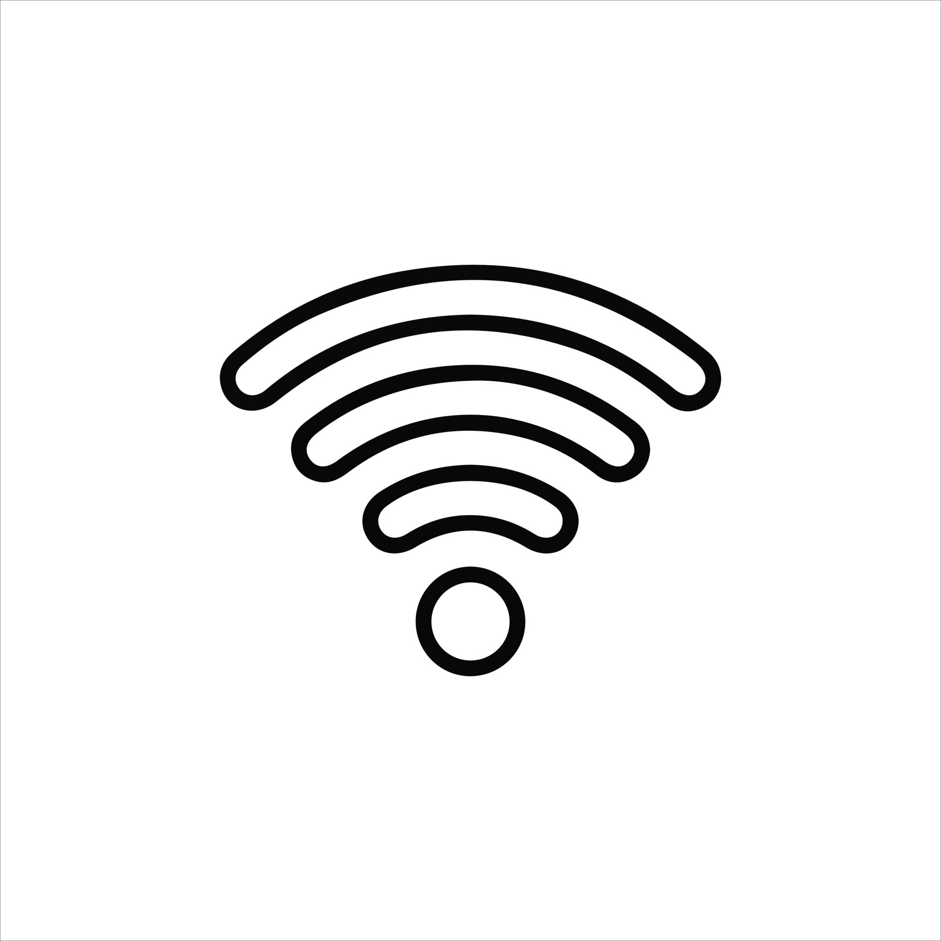 Wifi Icon Internet Outline Vector Illustration 24360560 Vector Art At