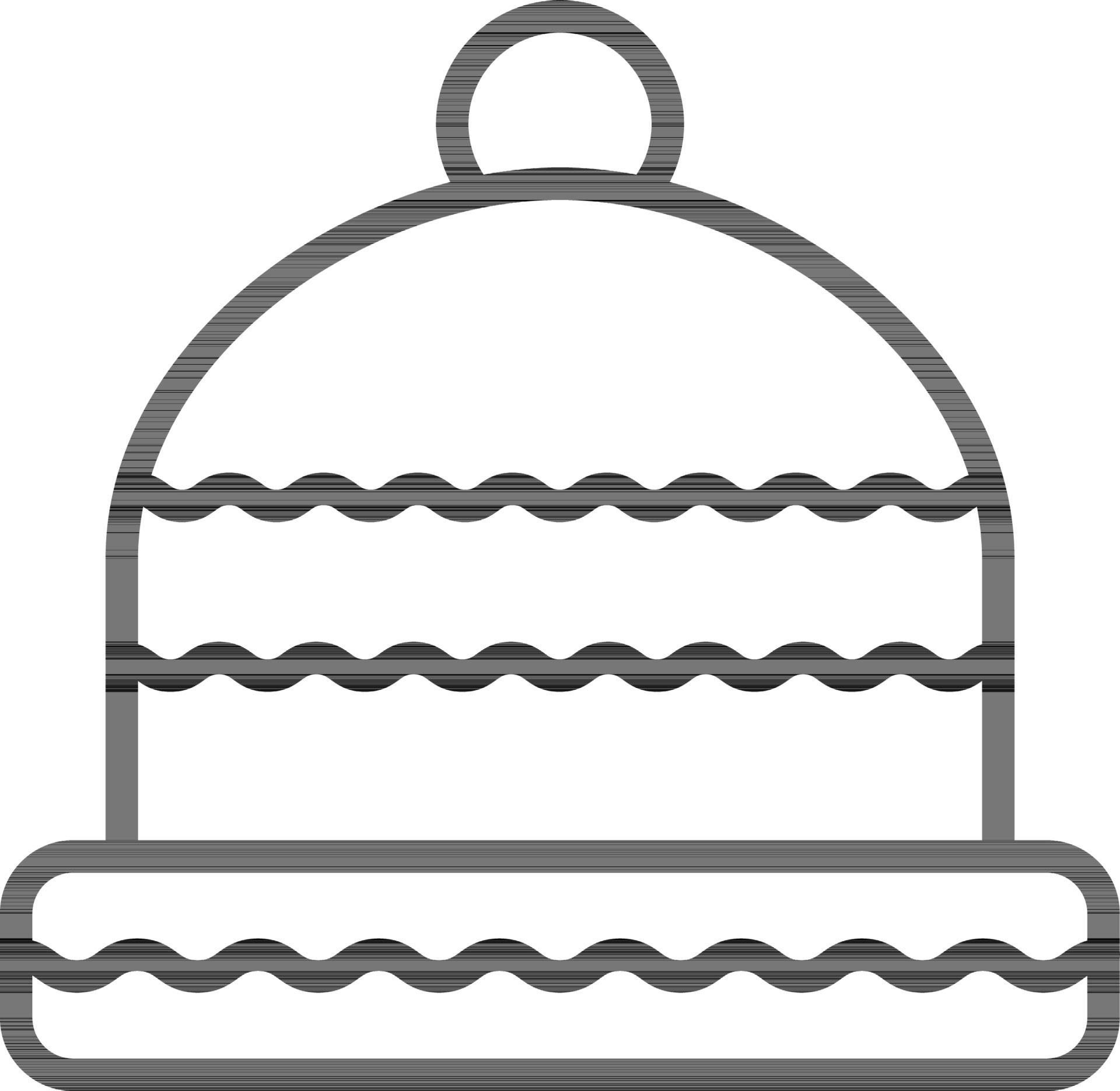 Flat style Woolen cap icon in line art. 24361121 Vector Art at Vecteezy