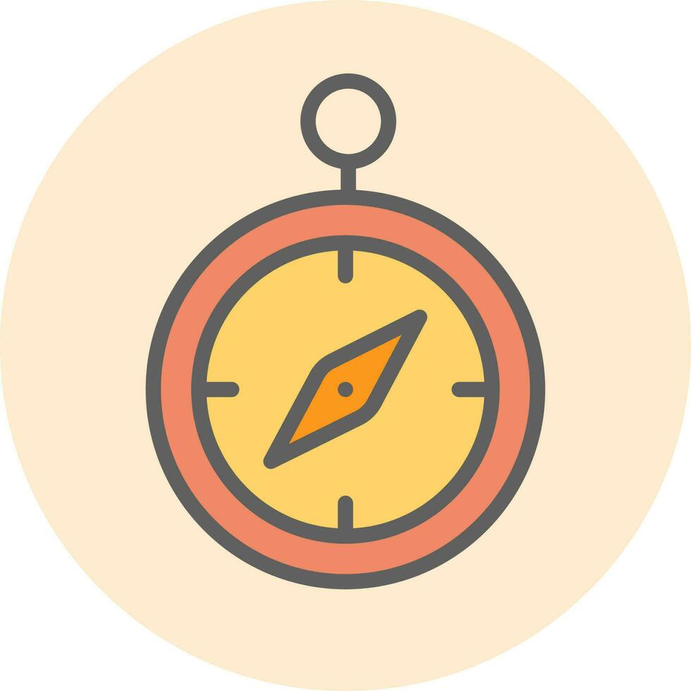 Yellow And Orange Compass Icon In Flat Style 24362254 Vector Art At Vecteezy