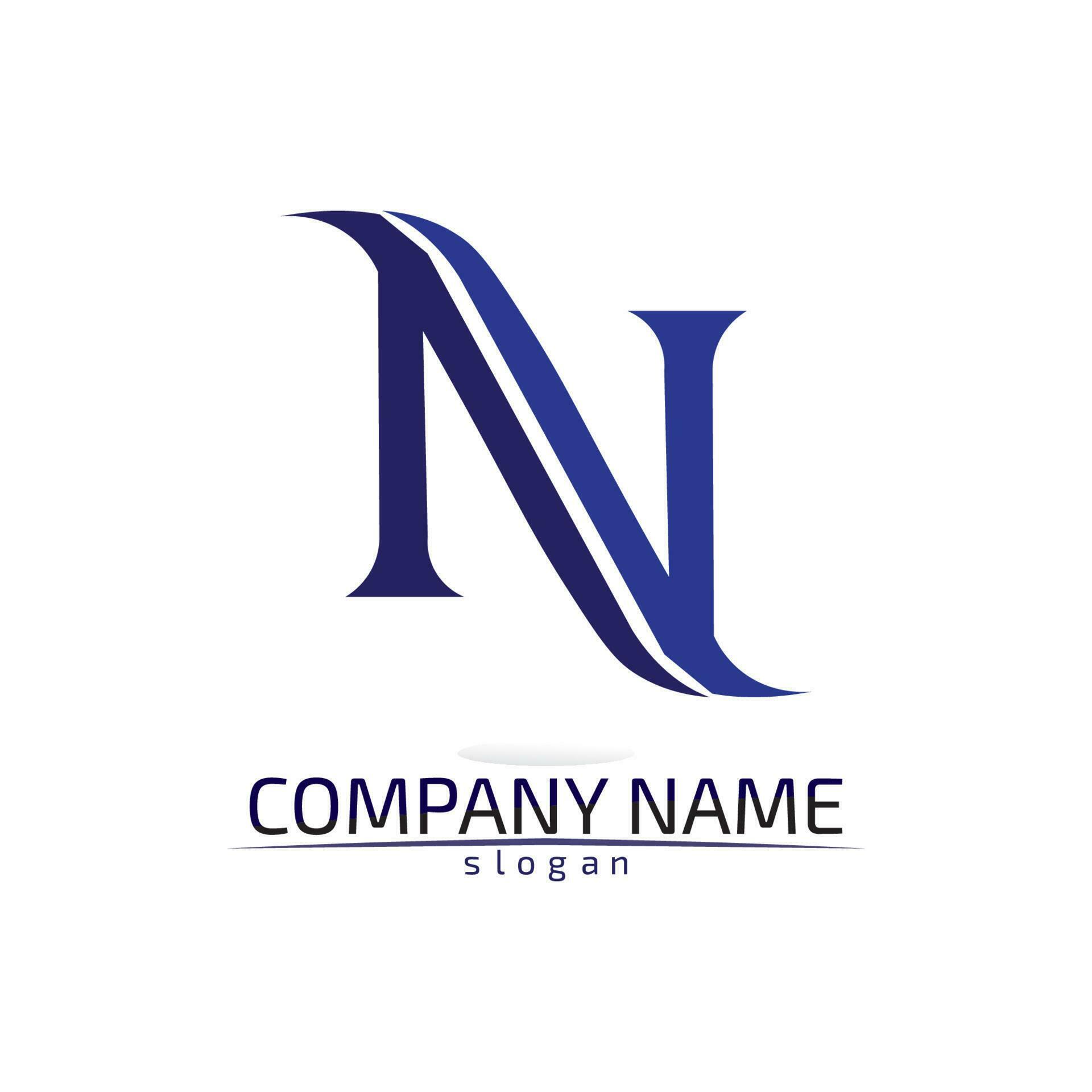 N font NLetter Logo Template vector and desain 24362555 Vector Art at Vecteezy