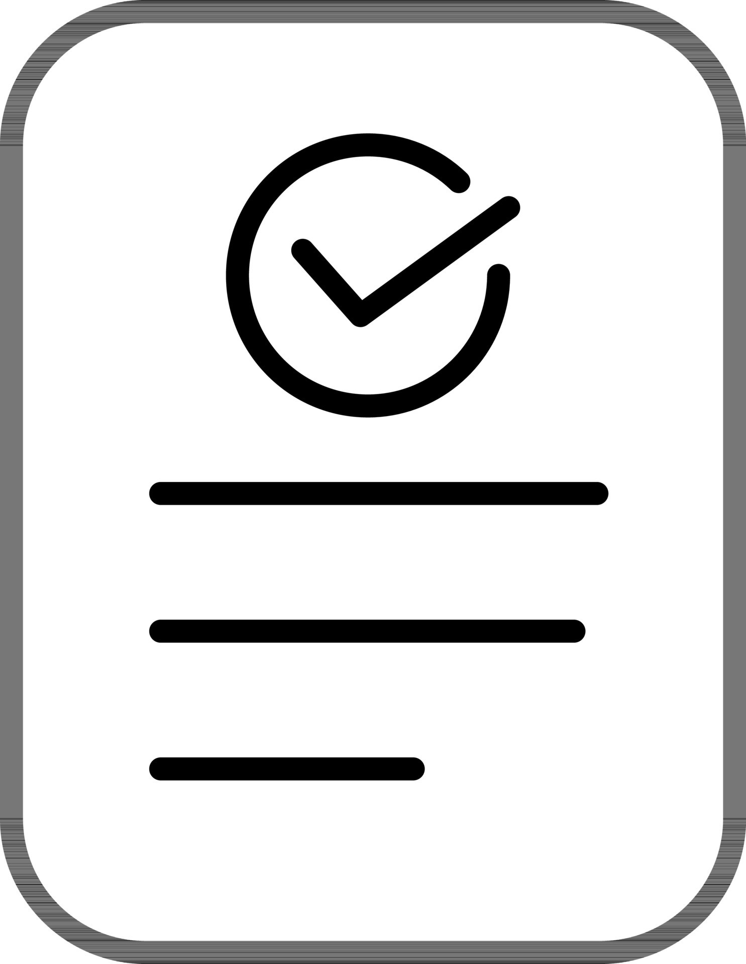 Verification or Approve document paper icon in line art. 24363014 ...