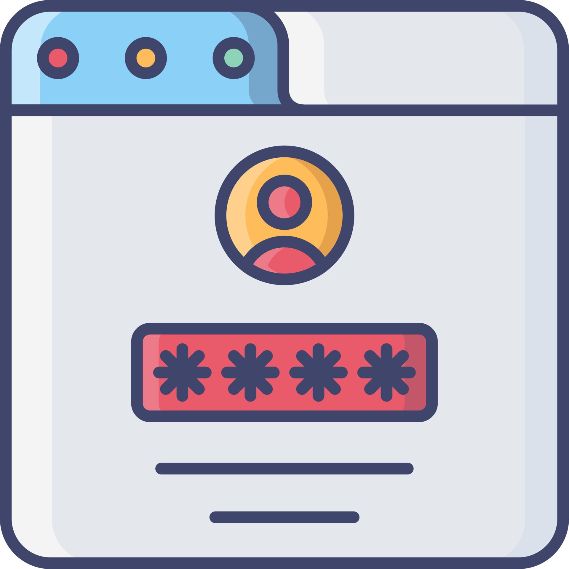 Web User Log In Page icon in flat style. 24363130 Vector Art at Vecteezy