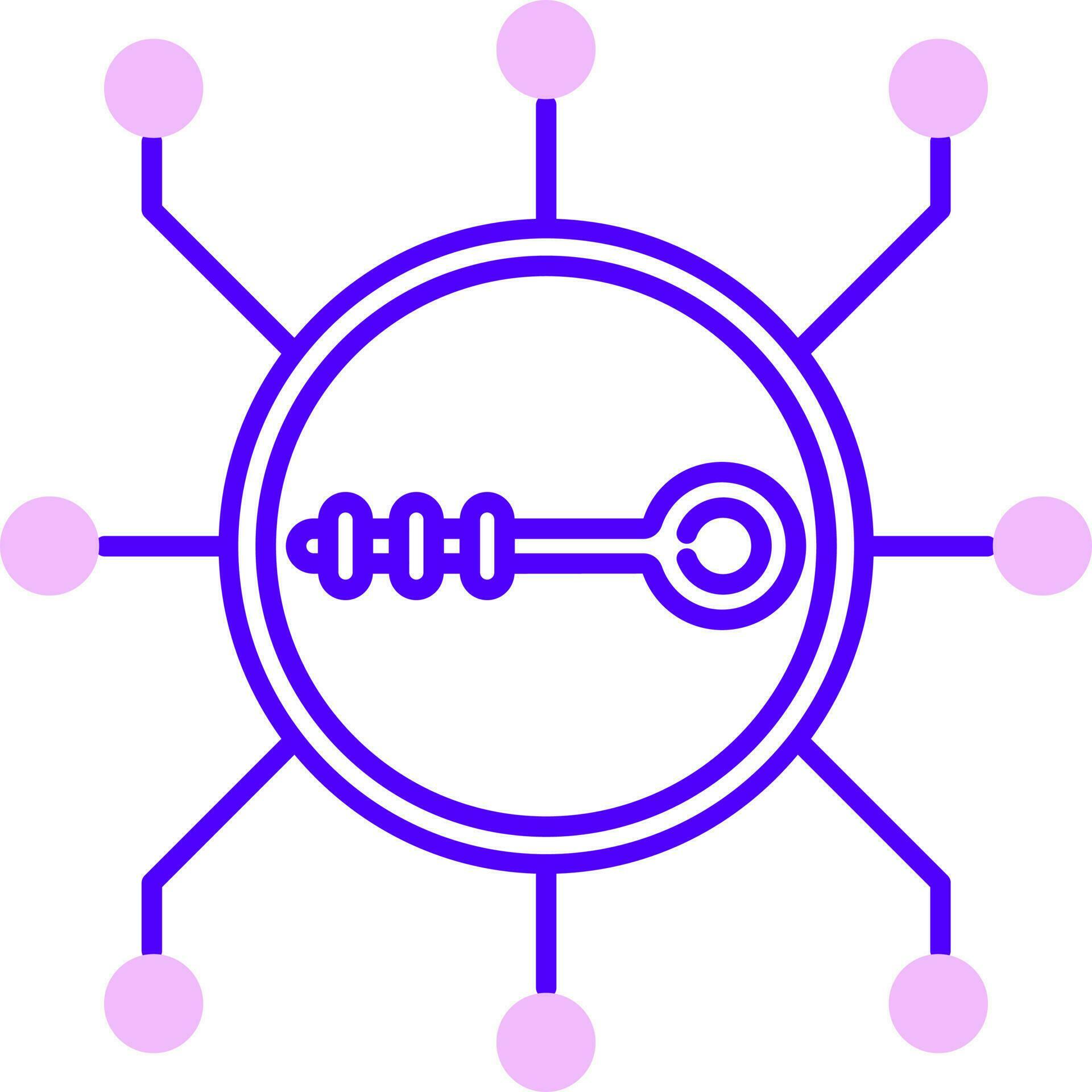 Illustration of Encryption key icon in flat style. 24363391 Vector Art ...