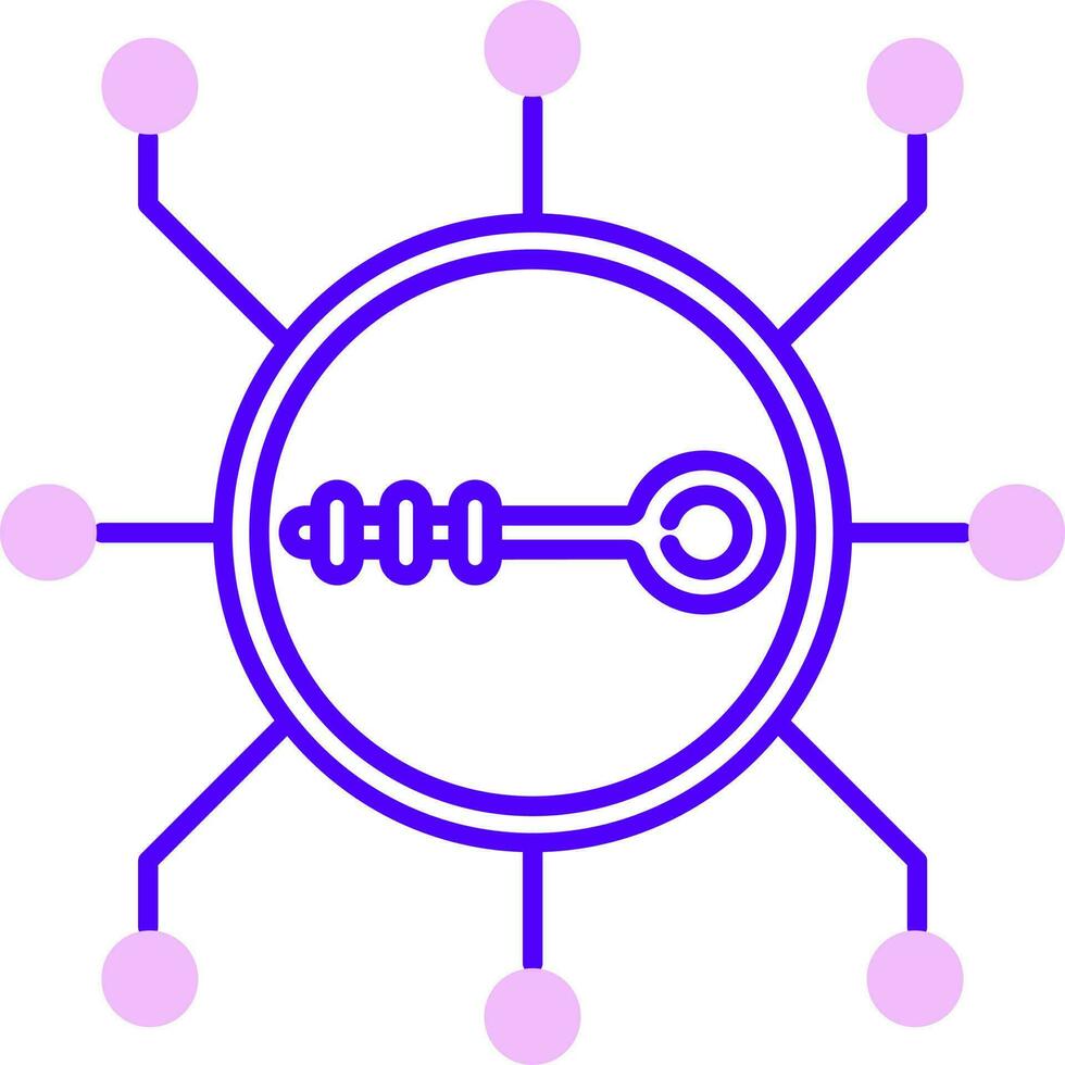 Illustration of Encryption key icon in flat style. 24363391 Vector Art ...