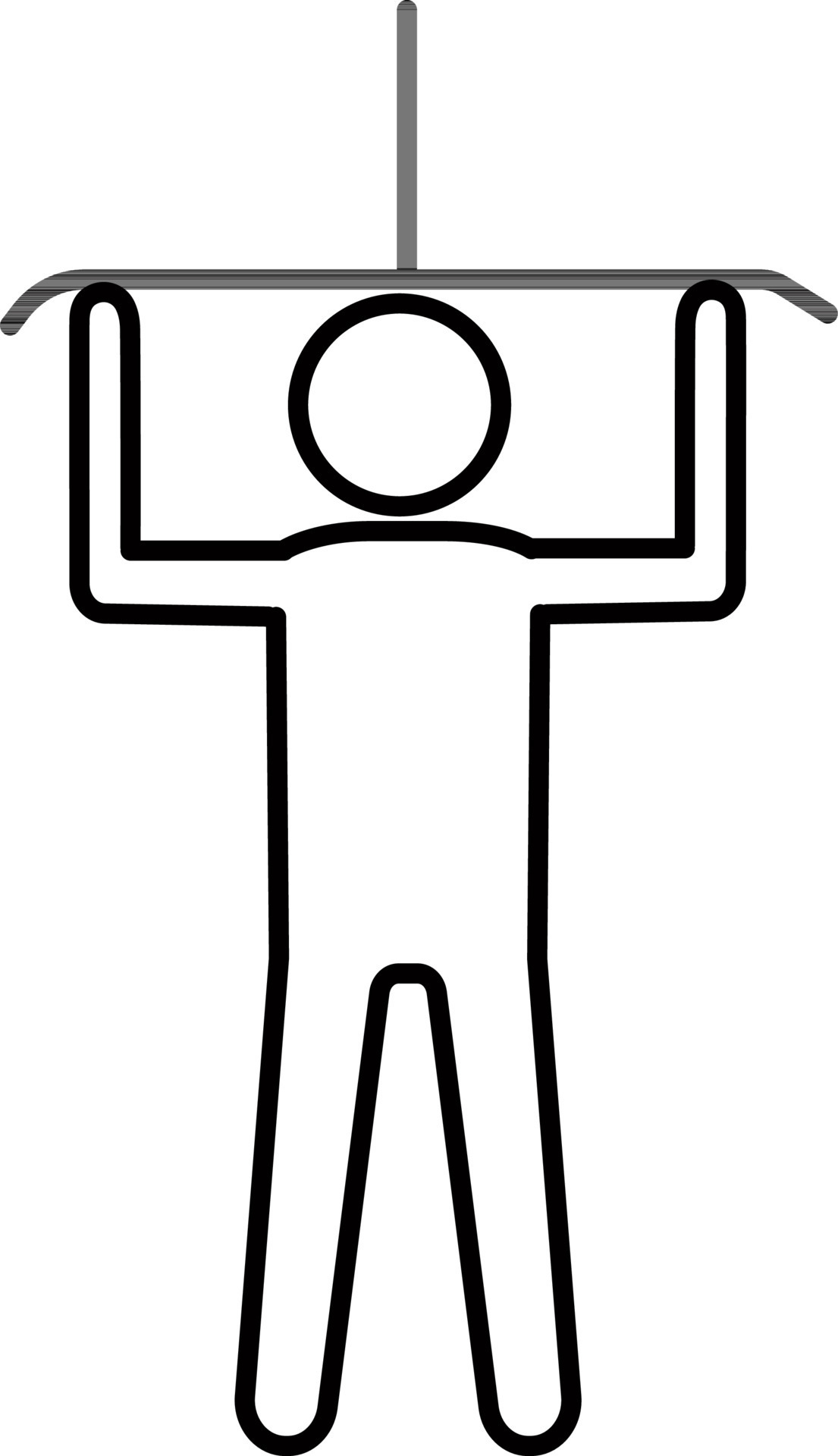 Man doing pull down exercise. 24364540 Vector Art at Vecteezy