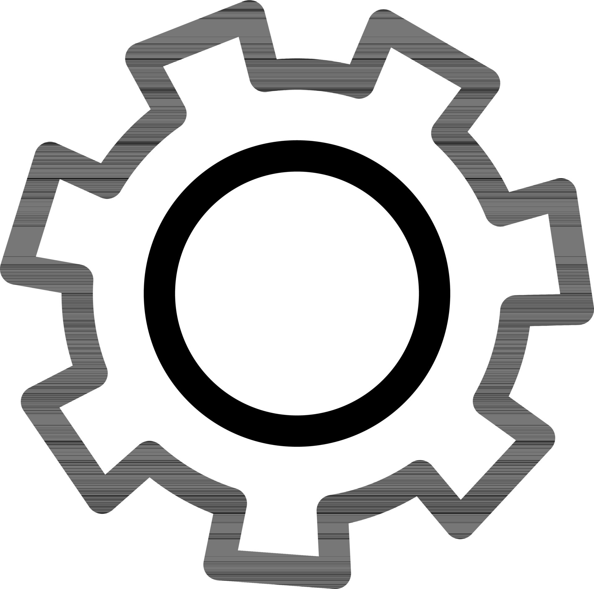 Cogwheel or Setting icon in line art. 24365605 Vector Art at Vecteezy