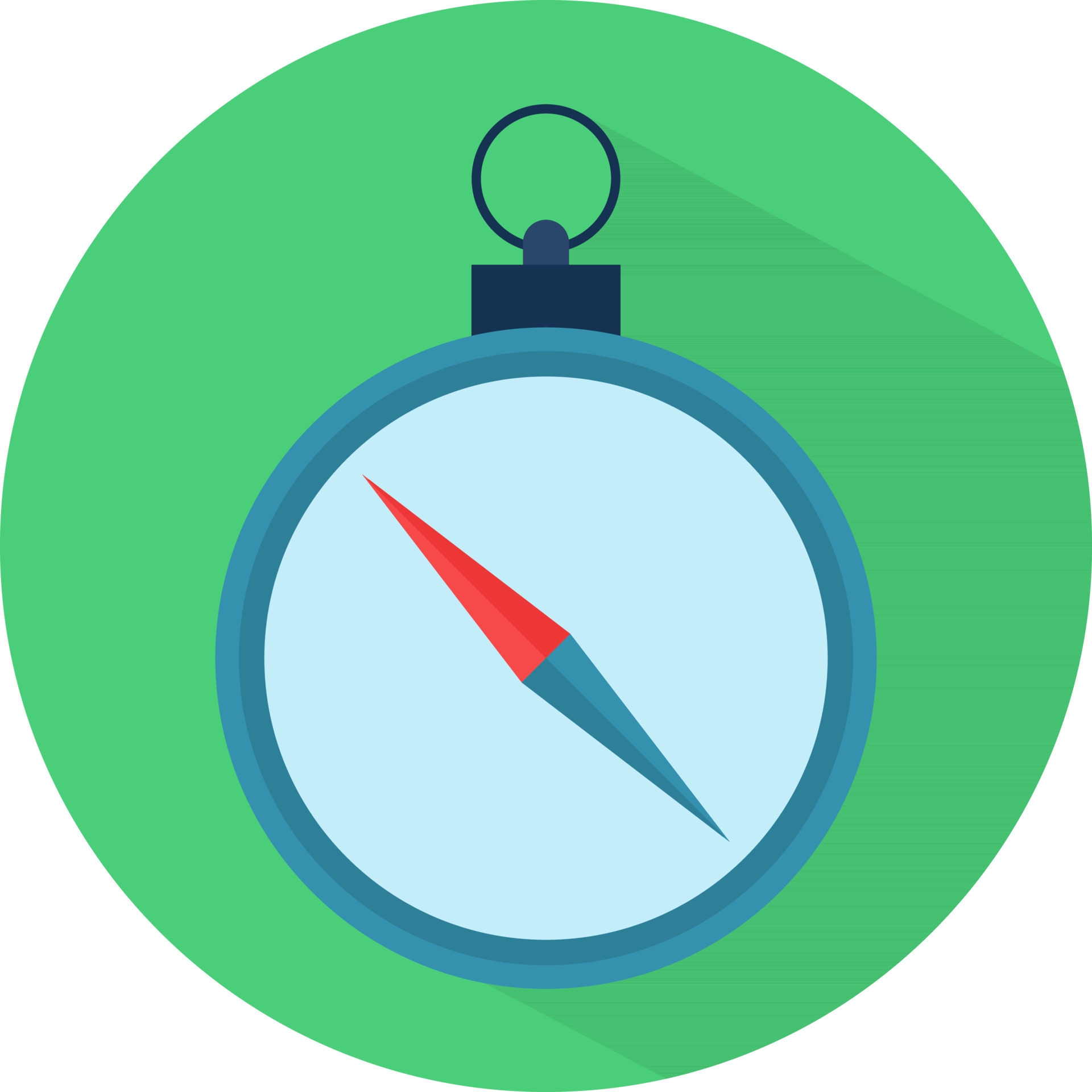 Flat Style Compass Icon In Green Background 24367461 Vector Art At Vecteezy