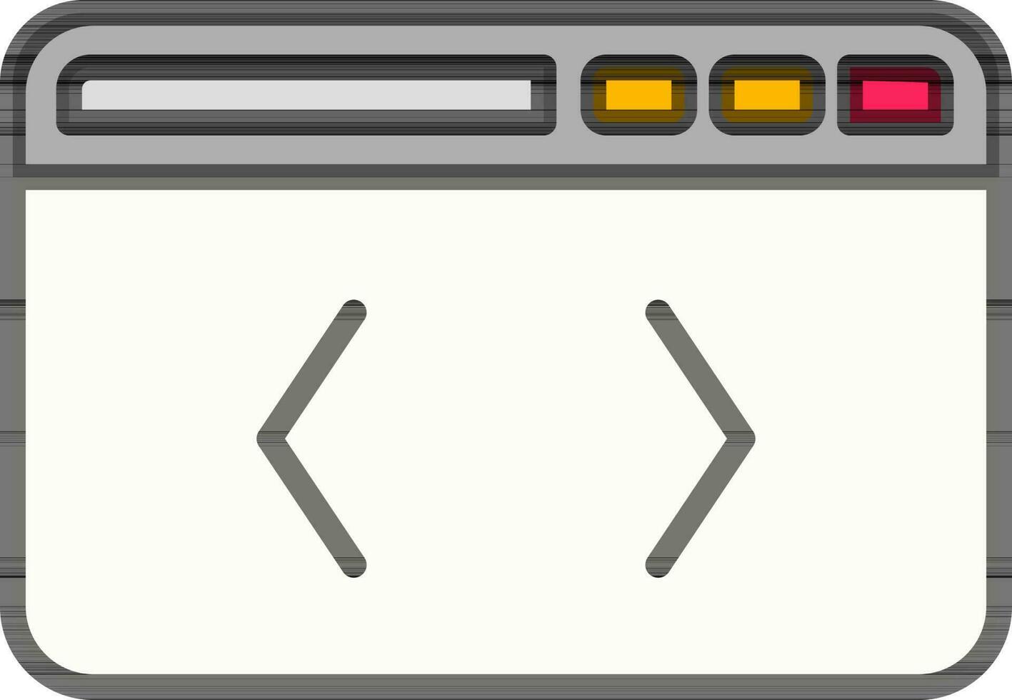 Web Programming Icon in Gray and White color. 24368087 Vector Art at ...