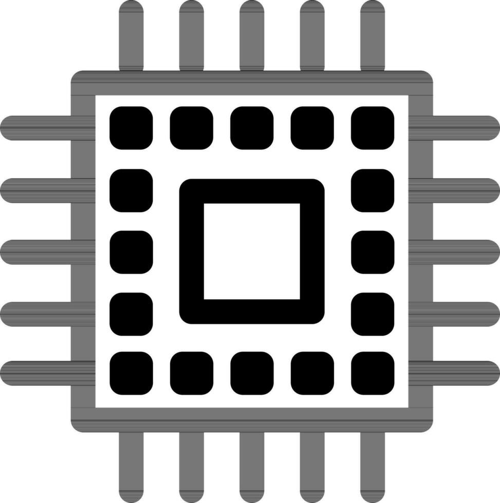 Illustration of Microchip icon in line art. 24368105 Vector Art at Vecteezy