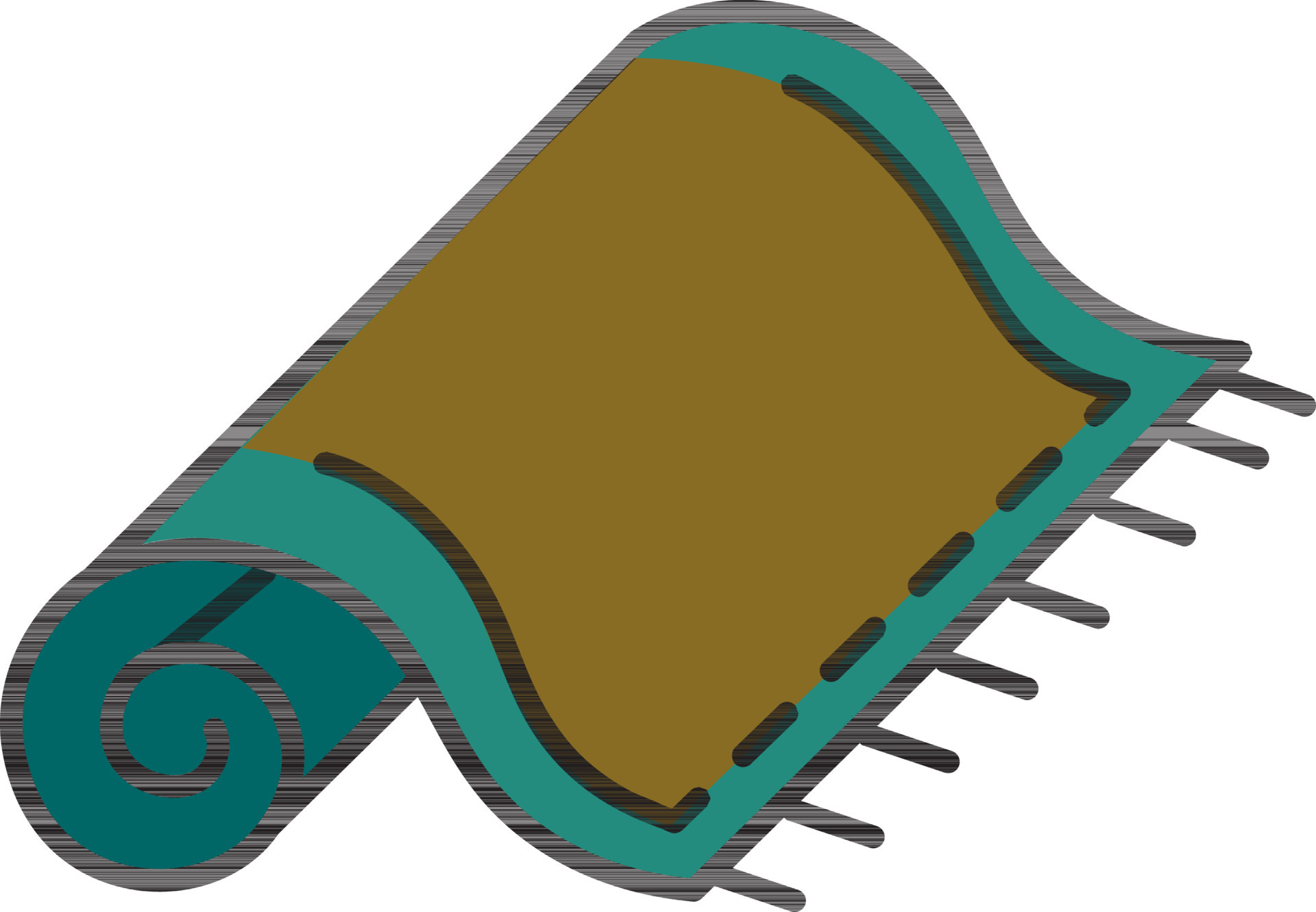 Rolled Mat Icon In Green Color 24368256 Vector Art At Vecteezy