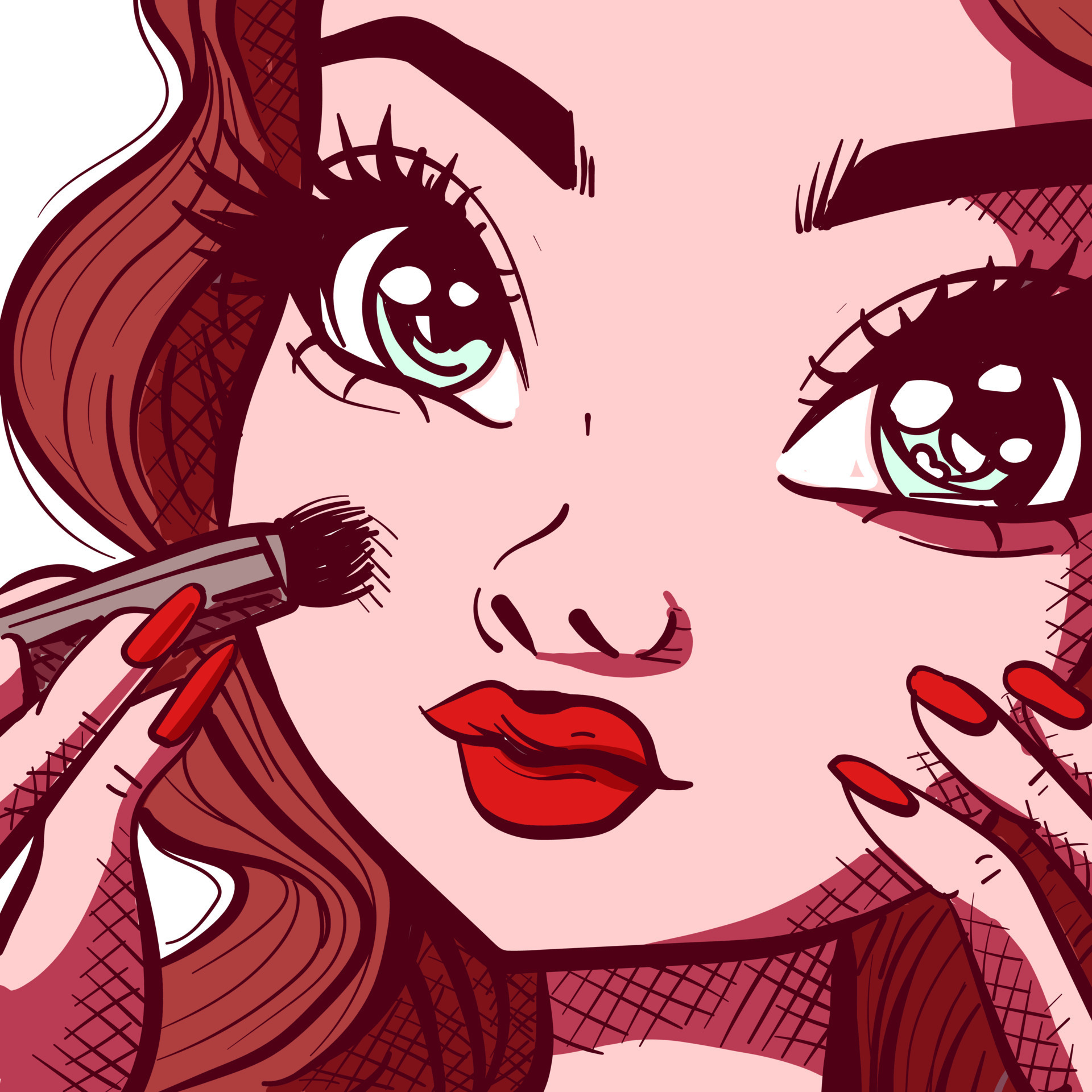 Girl Anime Eyes Makeup