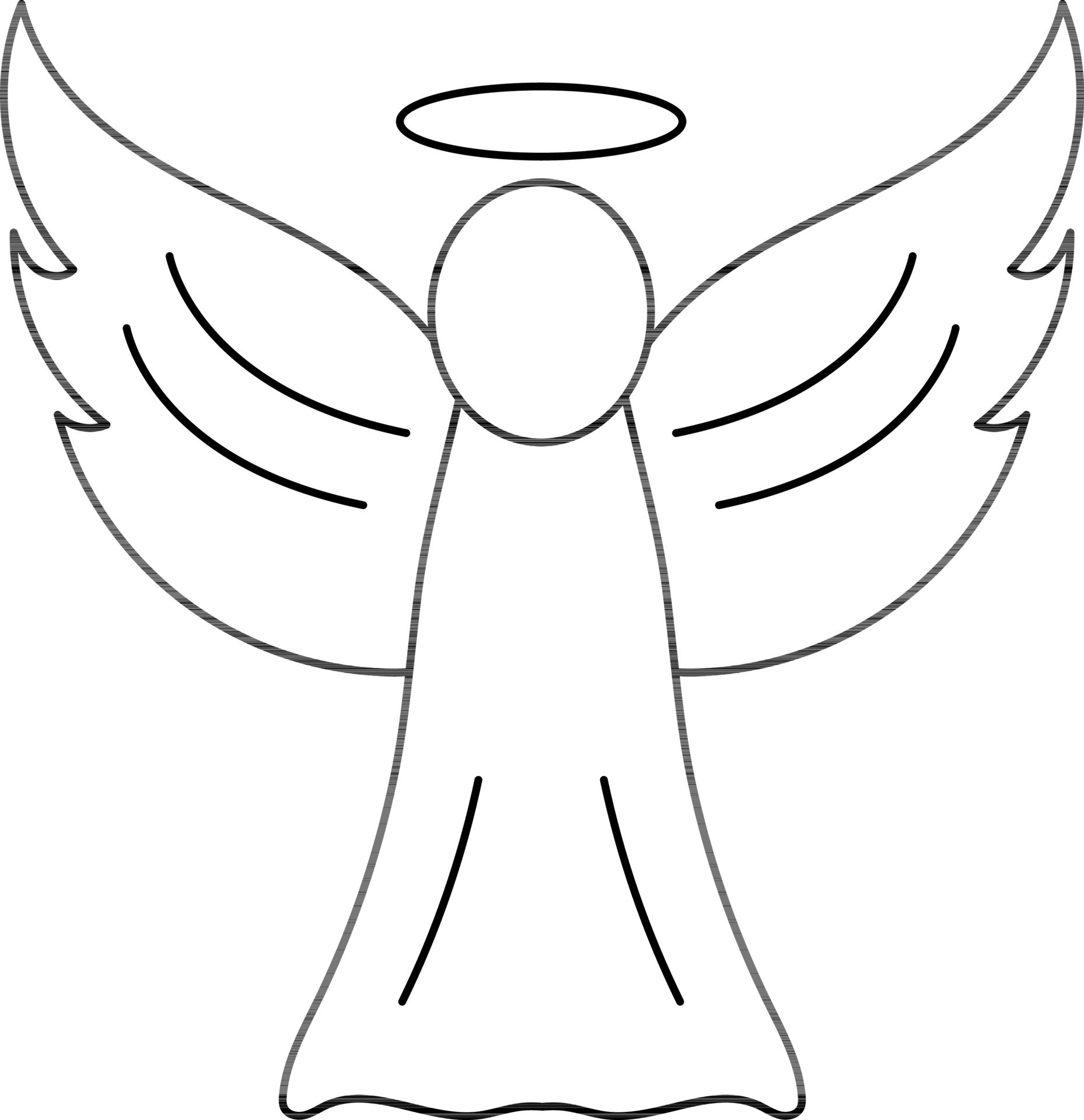 línea Arte ángel icono en plano estilo. 24368417 Vector en Vecteezy
