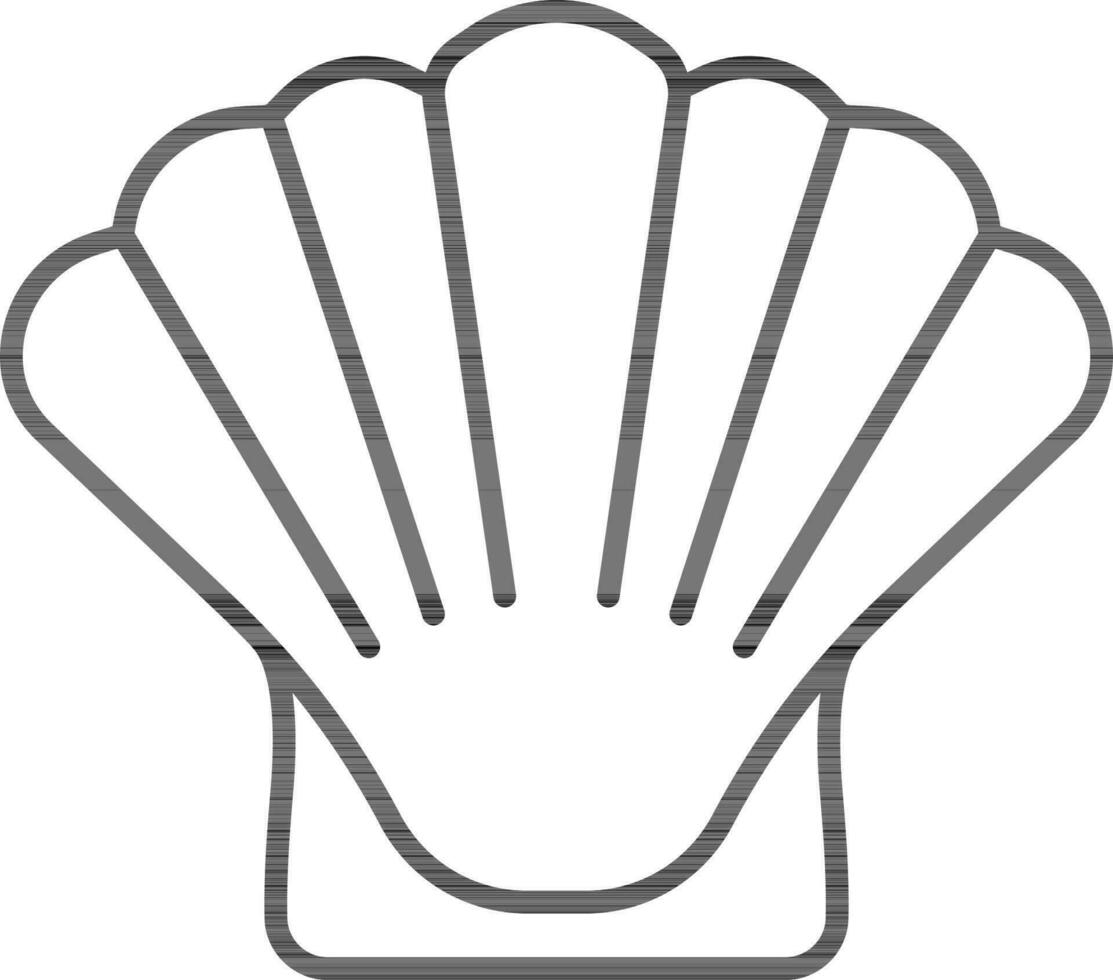 Flat style Shell icon in line art. 24369122 Vector Art at Vecteezy