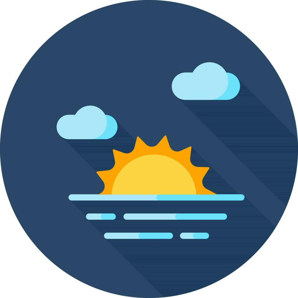Sunrise or Sunset icon in blue and yellow color. 24369637 Vector Art at Vecteezy