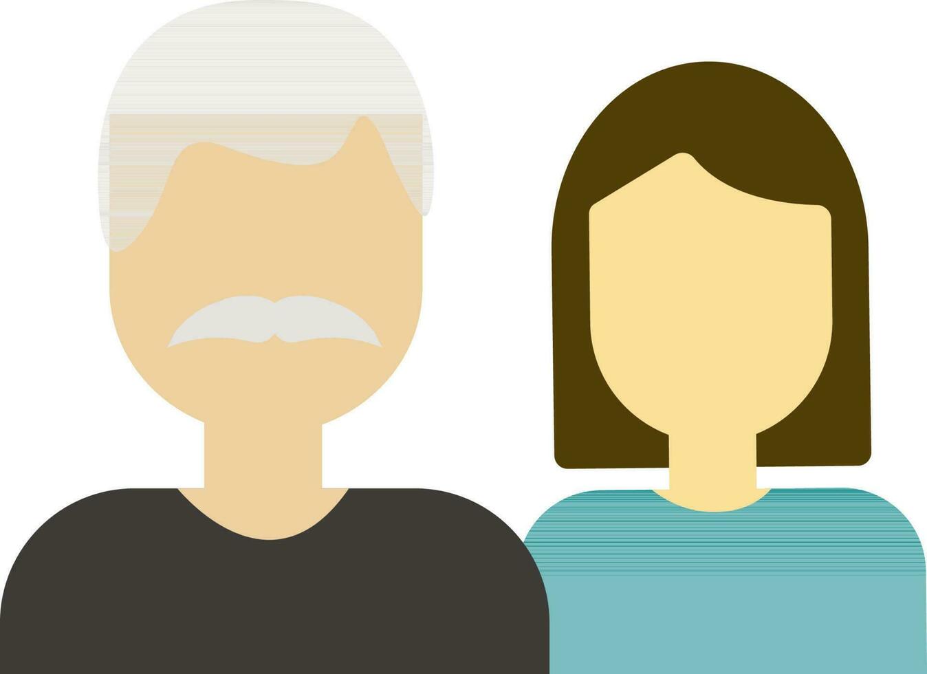 Character of faceless husband and wife. 24370110 Vector Art at Vecteezy