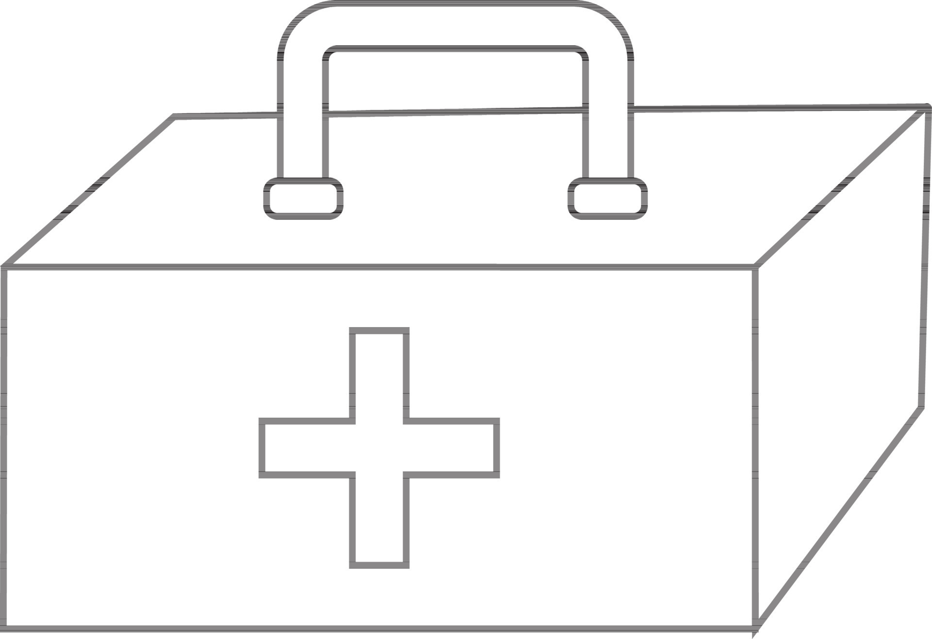 Illustration Of A First Aid Box In Black Line Art 24372759 Vector Art illustration-of-a-first-aid-box-in-black-line-art-24372759-vector-art