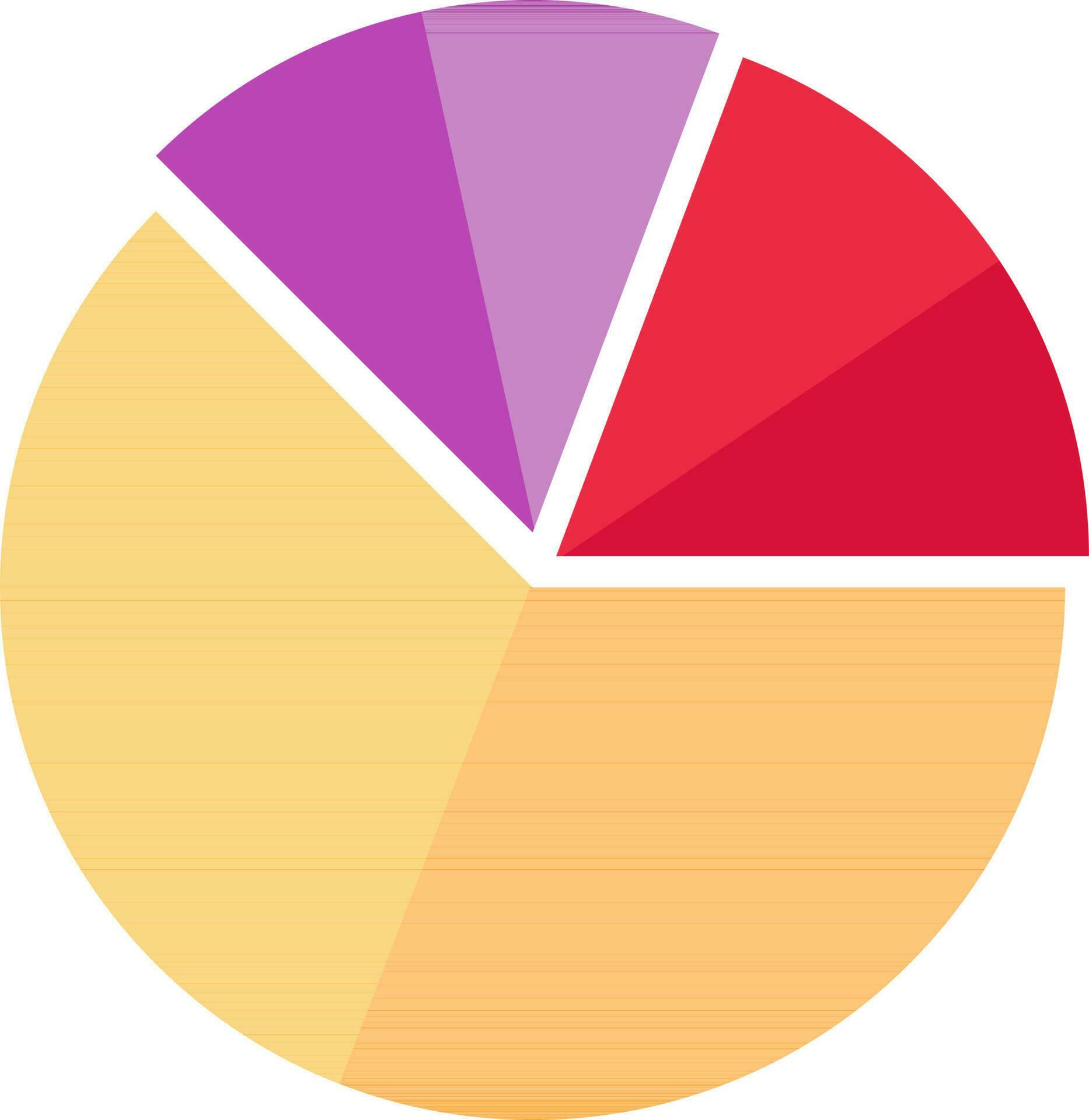 Four Layer Pie Chart Colorful Icon on White Background. 24375118 Vector ...