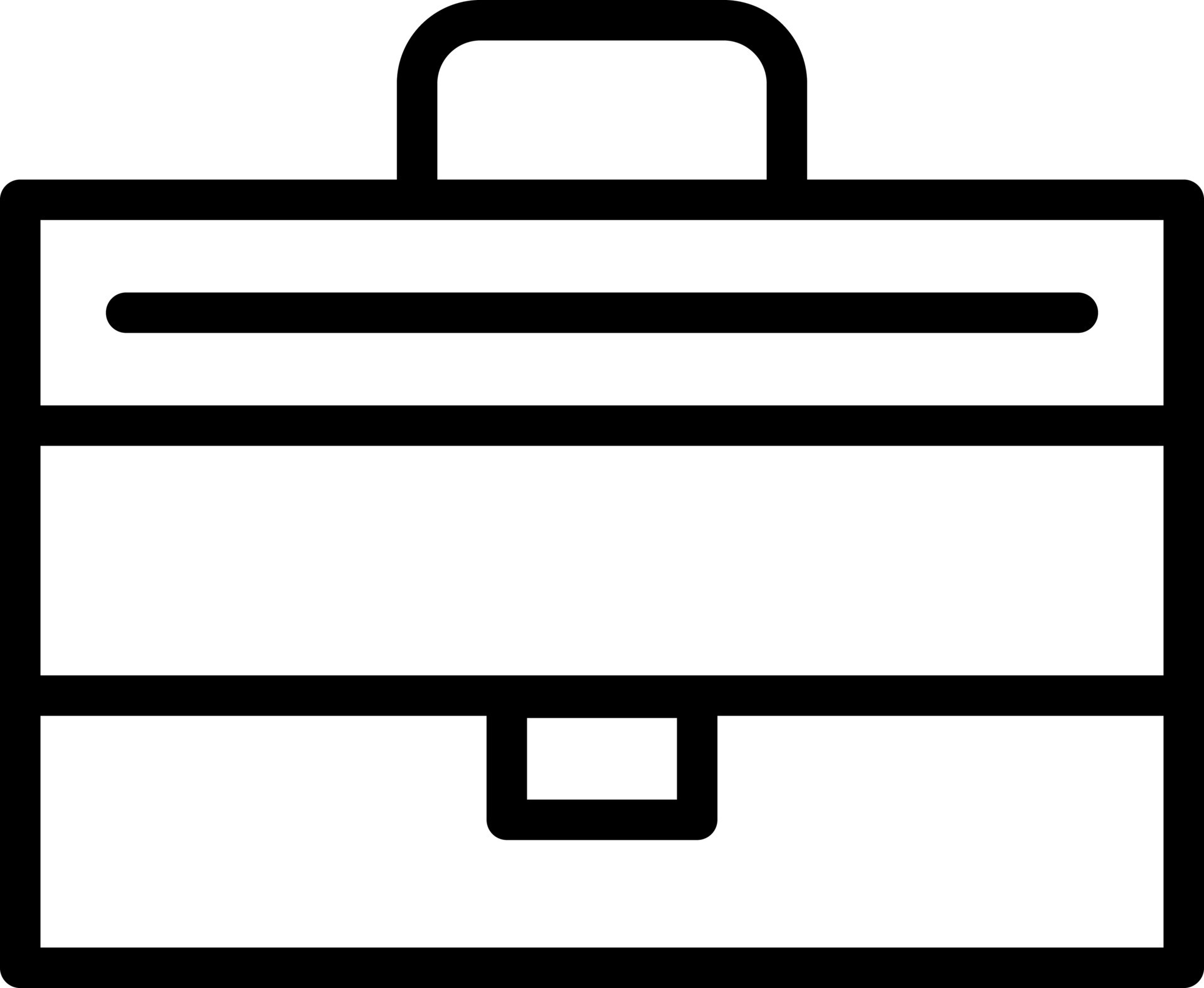 Flat style Briefcase icon in line art. 24375299 Vector Art at Vecteezy