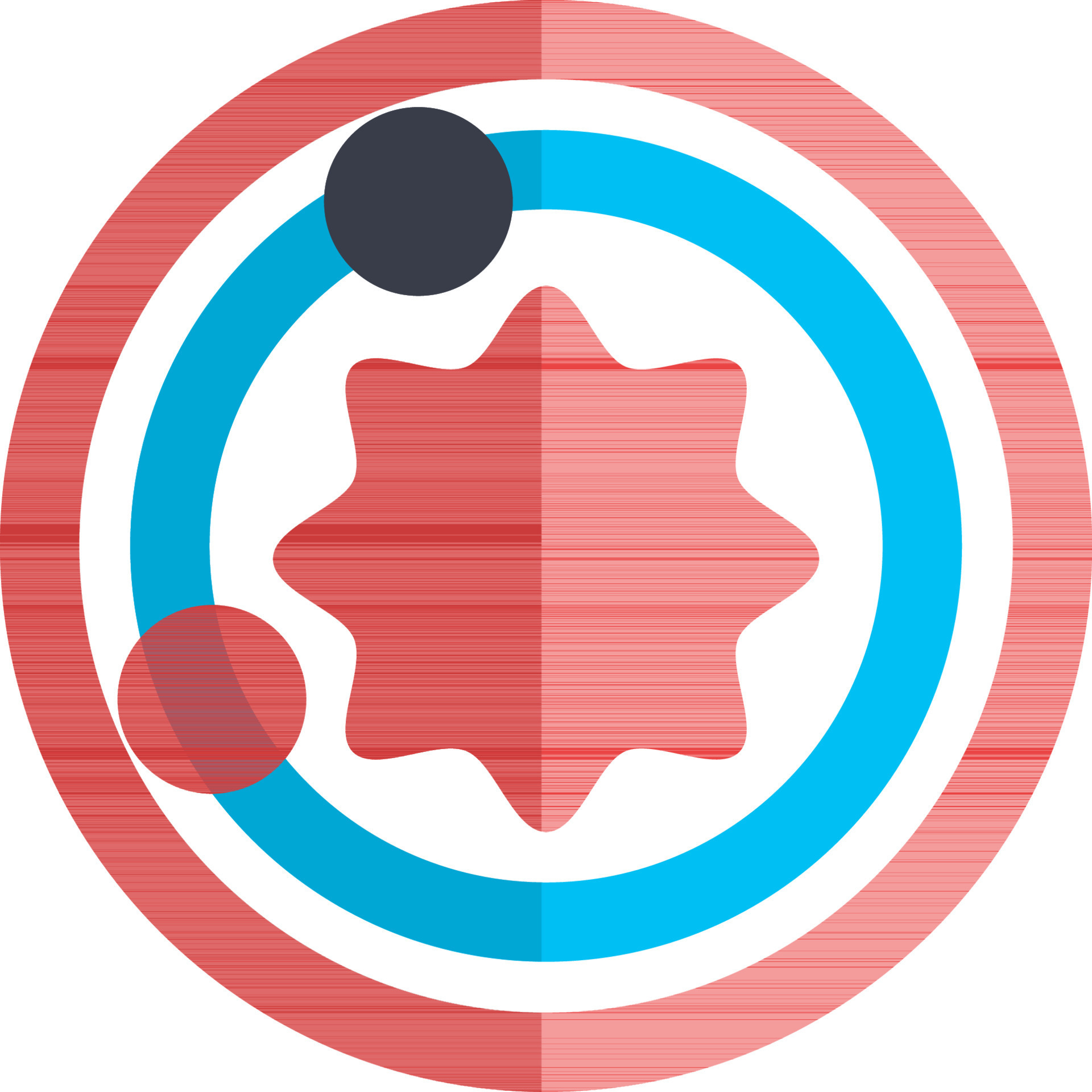Structure Carbon Atom In Red And Blue Color 24377114 Vector Art At