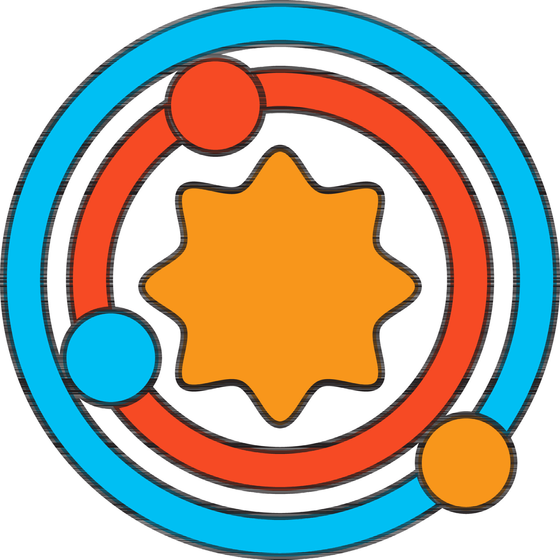 Structure Carbon Atom In Flat Style 24377123 Vector Art At Vecteezy