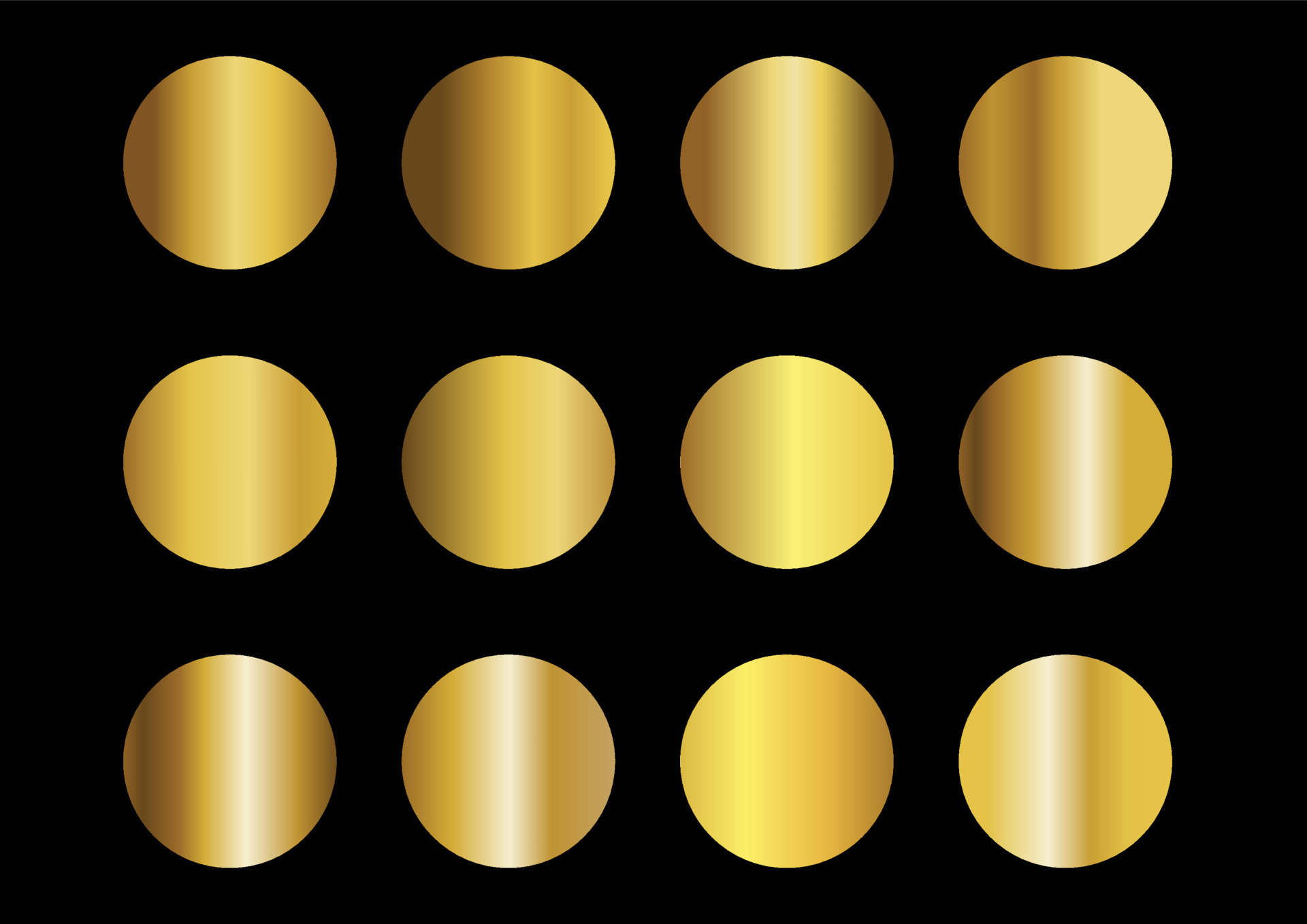 gold gradients collection 24378967 Vector Art at Vecteezy