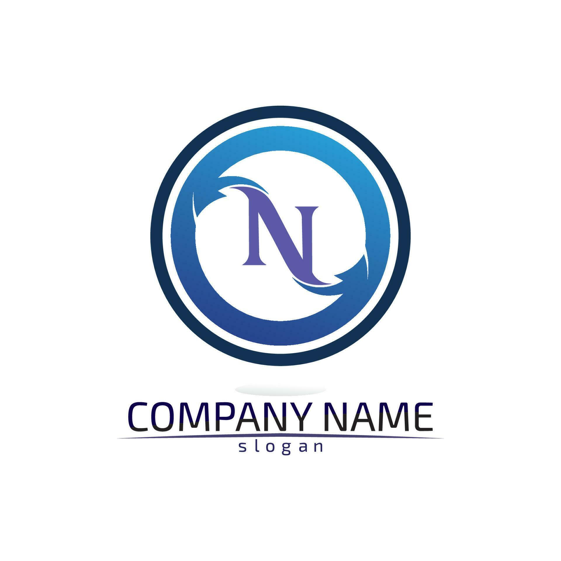 N font NLetter Logo Template vector and desain 24381153 Vector Art at Vecteezy