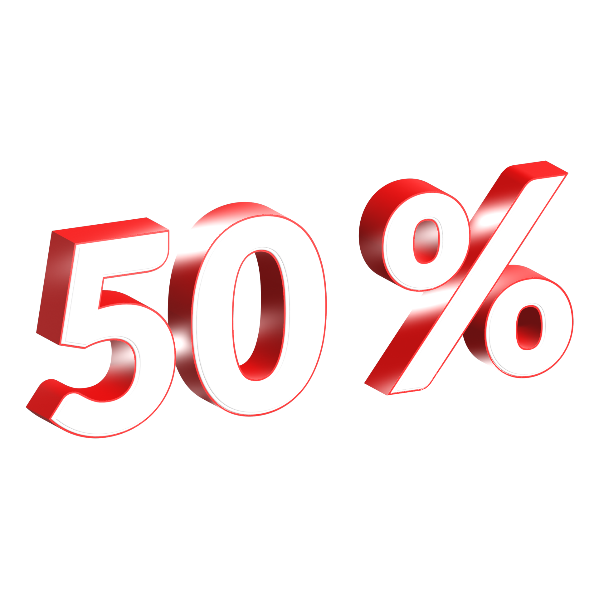 3d Numbers 50 Percentage Red 24382349 PNG 3d-numbers-50-percentage-red-24382349-png