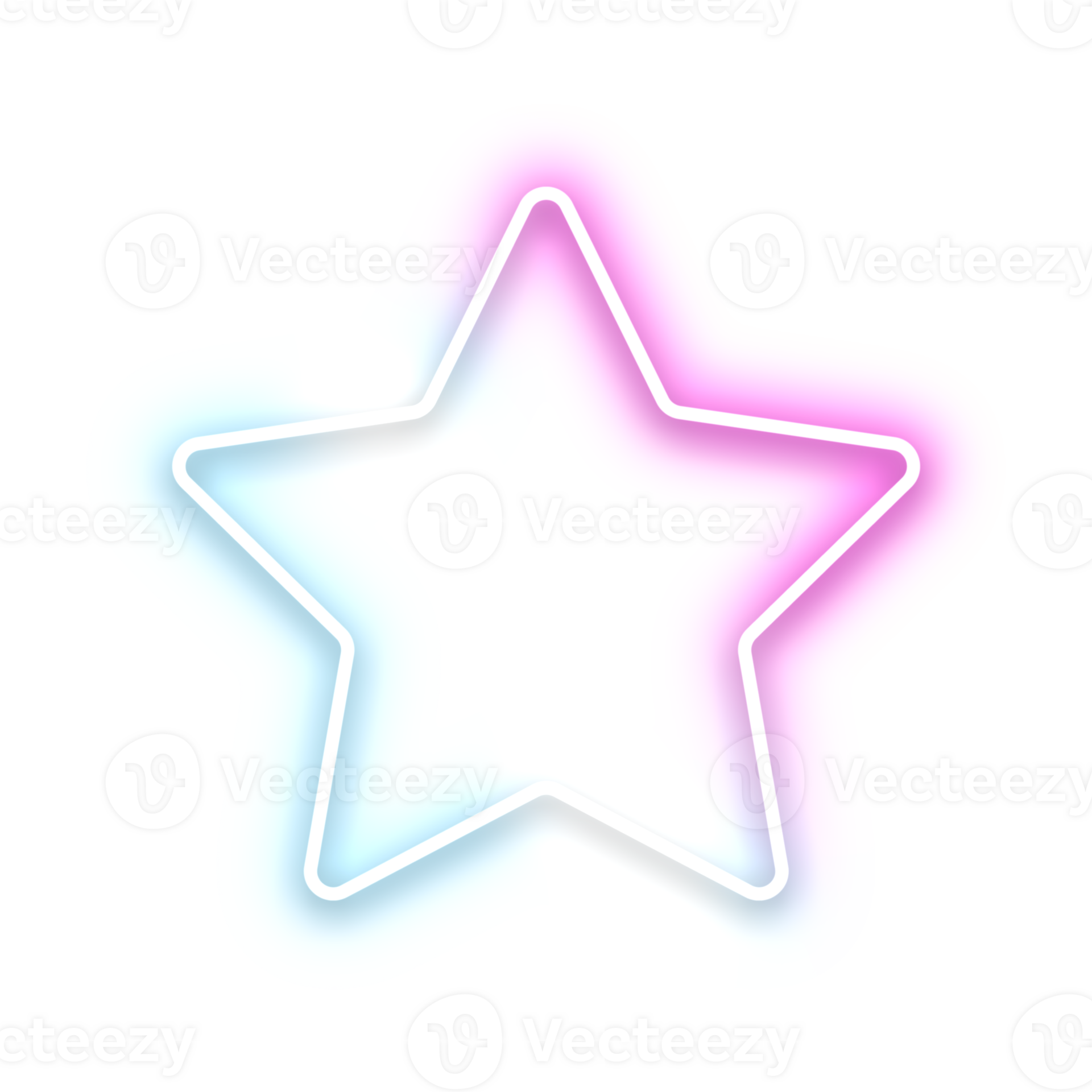 neon light star 24382410 PNG