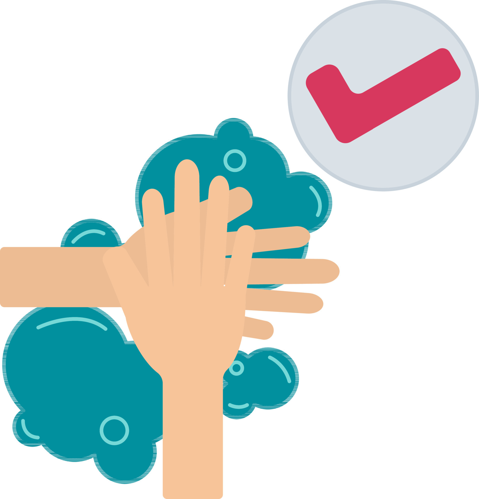 Hand Wash Step Of Palm Rubbing Soap Hand Icon For Apply 24383516 Vector Art At Vecteezy