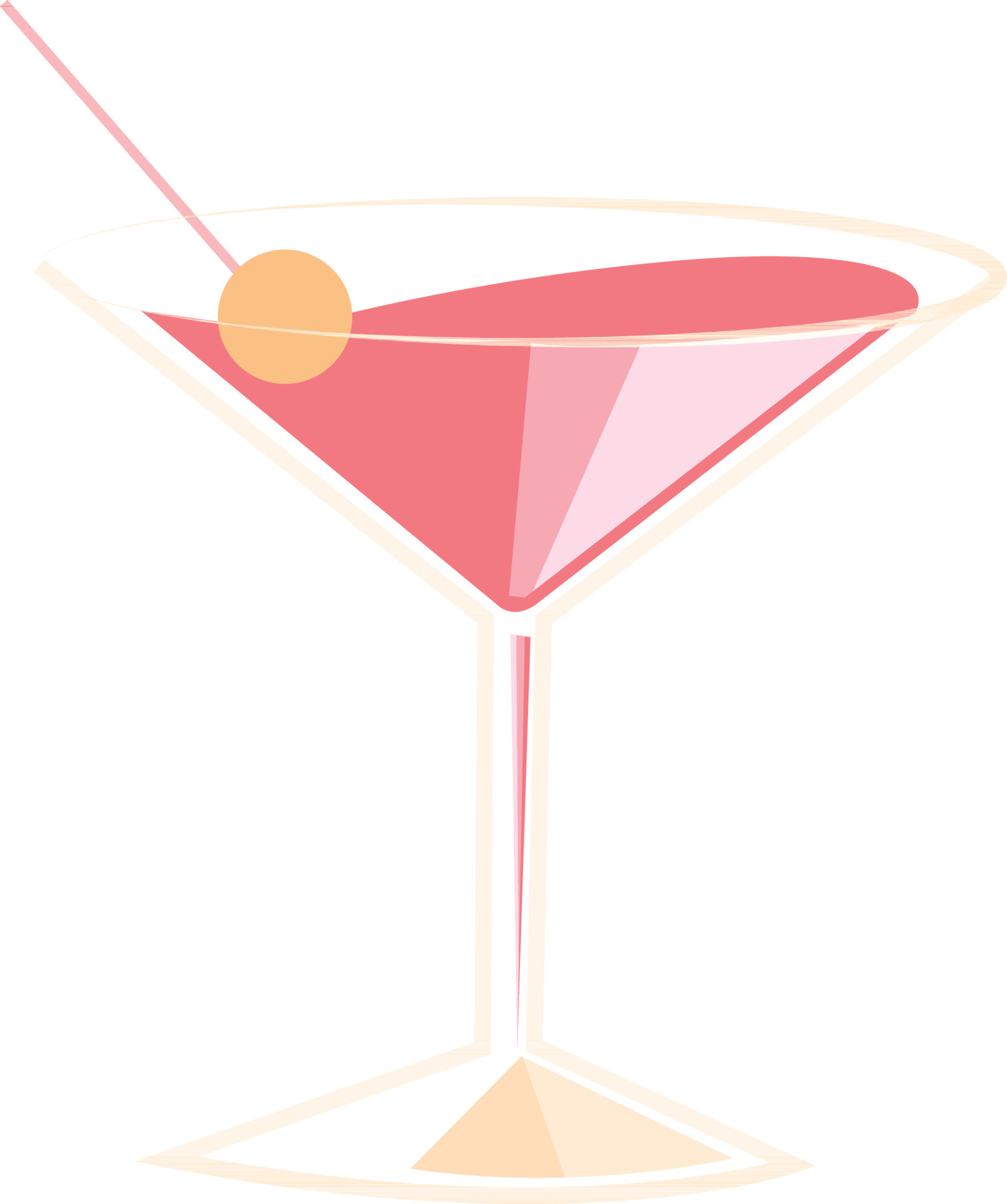 Pink Cocktail In Glass 24386562 Vector Art At Vecteezy